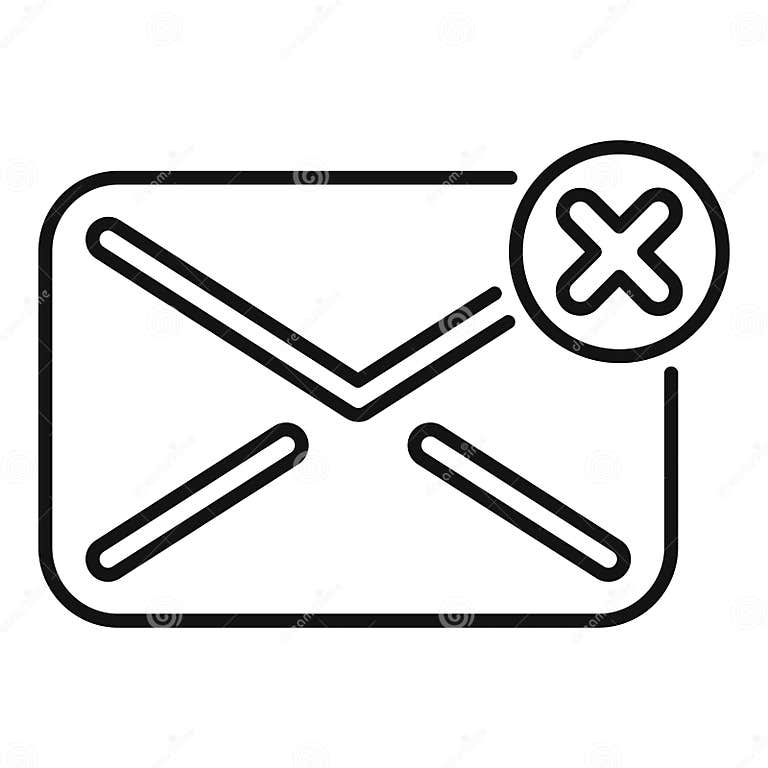 Envelope with Delete Icon Showing Unsent Email Message Stock ...