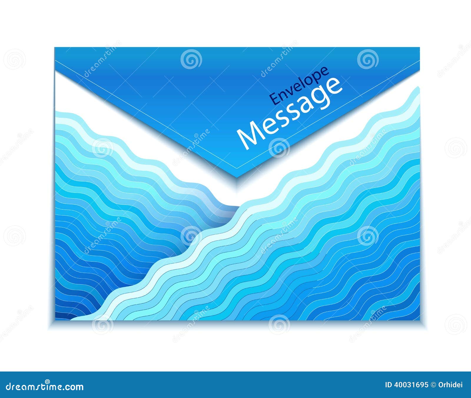 Envelope design with waves stock vector. Illustration of envelope ...