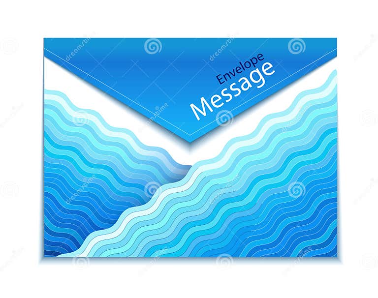 Envelope design with waves stock vector. Illustration of envelope ...