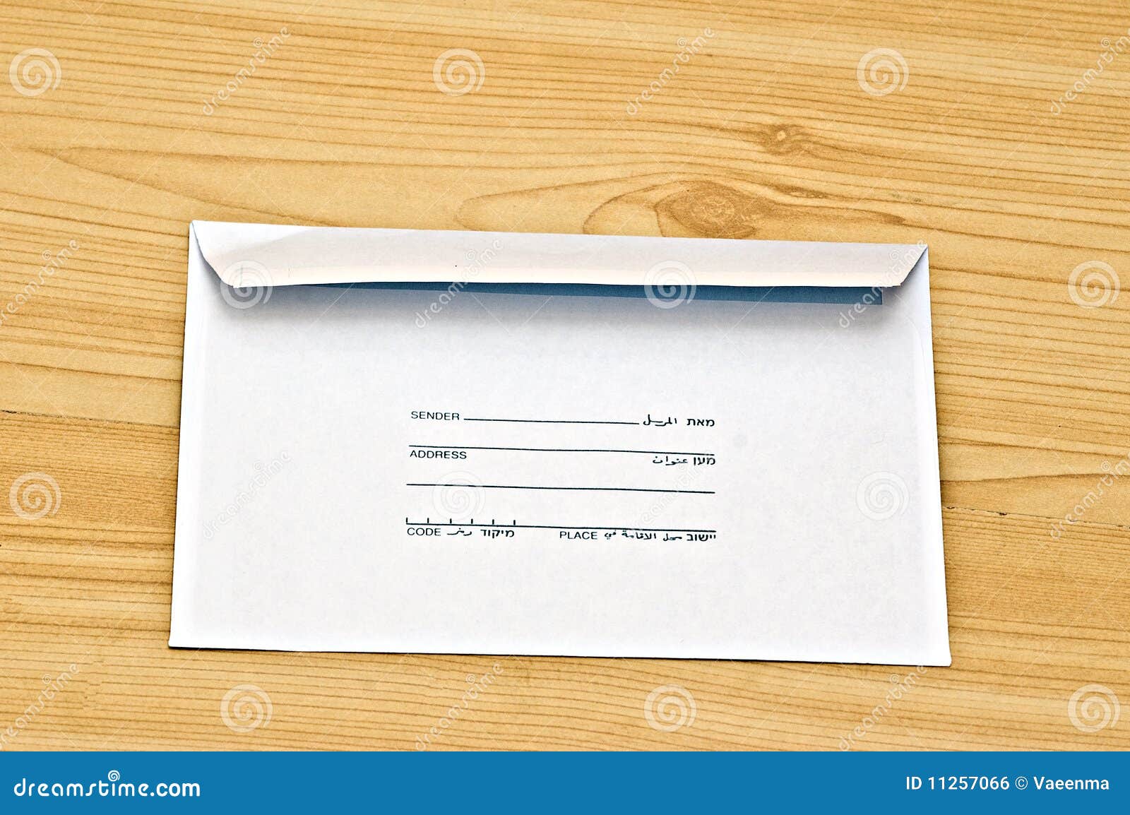 Envelope on desk stock photo. Image of close, white, code - 11257066