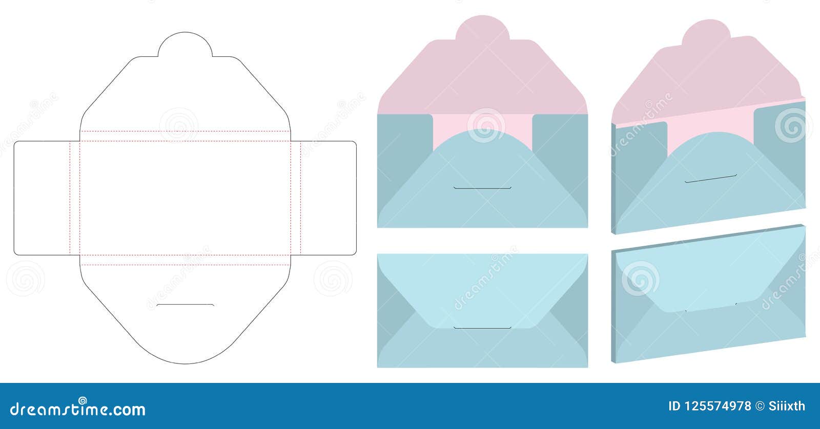 Envelope Die Cut Mock Up Template Vector Stock Vector - Illustration of ... Envelope Die Cut Mock Up Template Vector Stock Vector - Illustration of ...