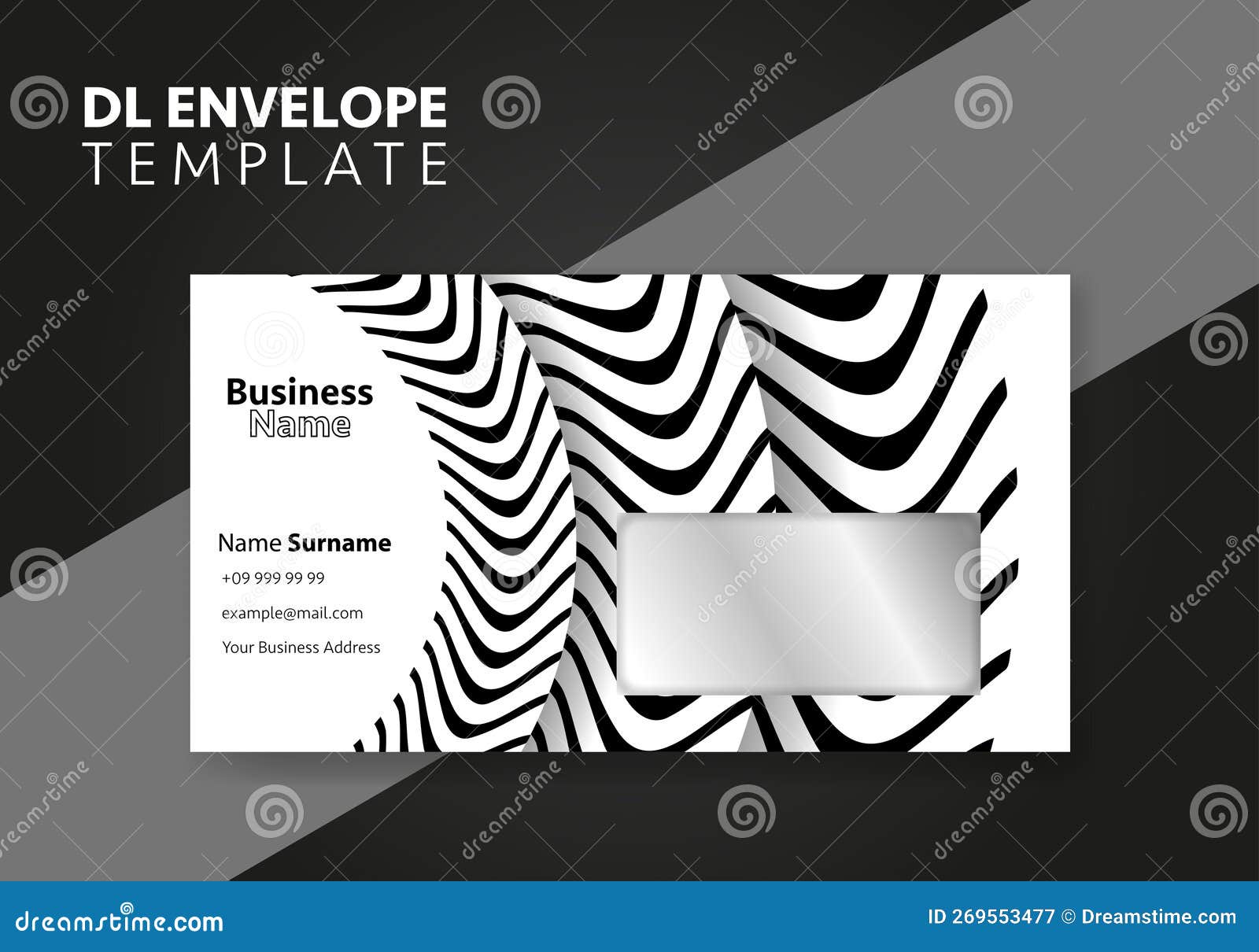 The Envelope DL Size Template. International Standard Size Stock Vector ...