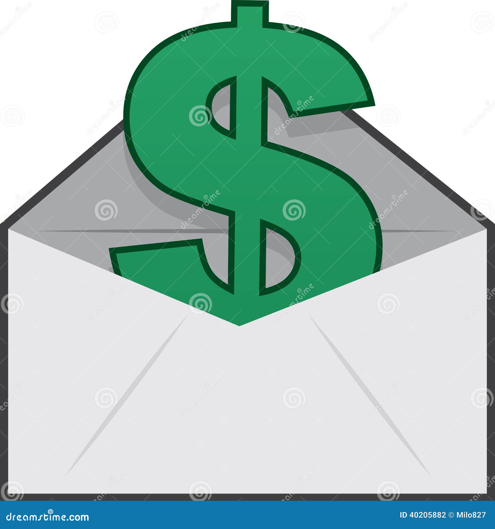 Envelope Dollar Sign stock vector. Illustration of financial - 40205882