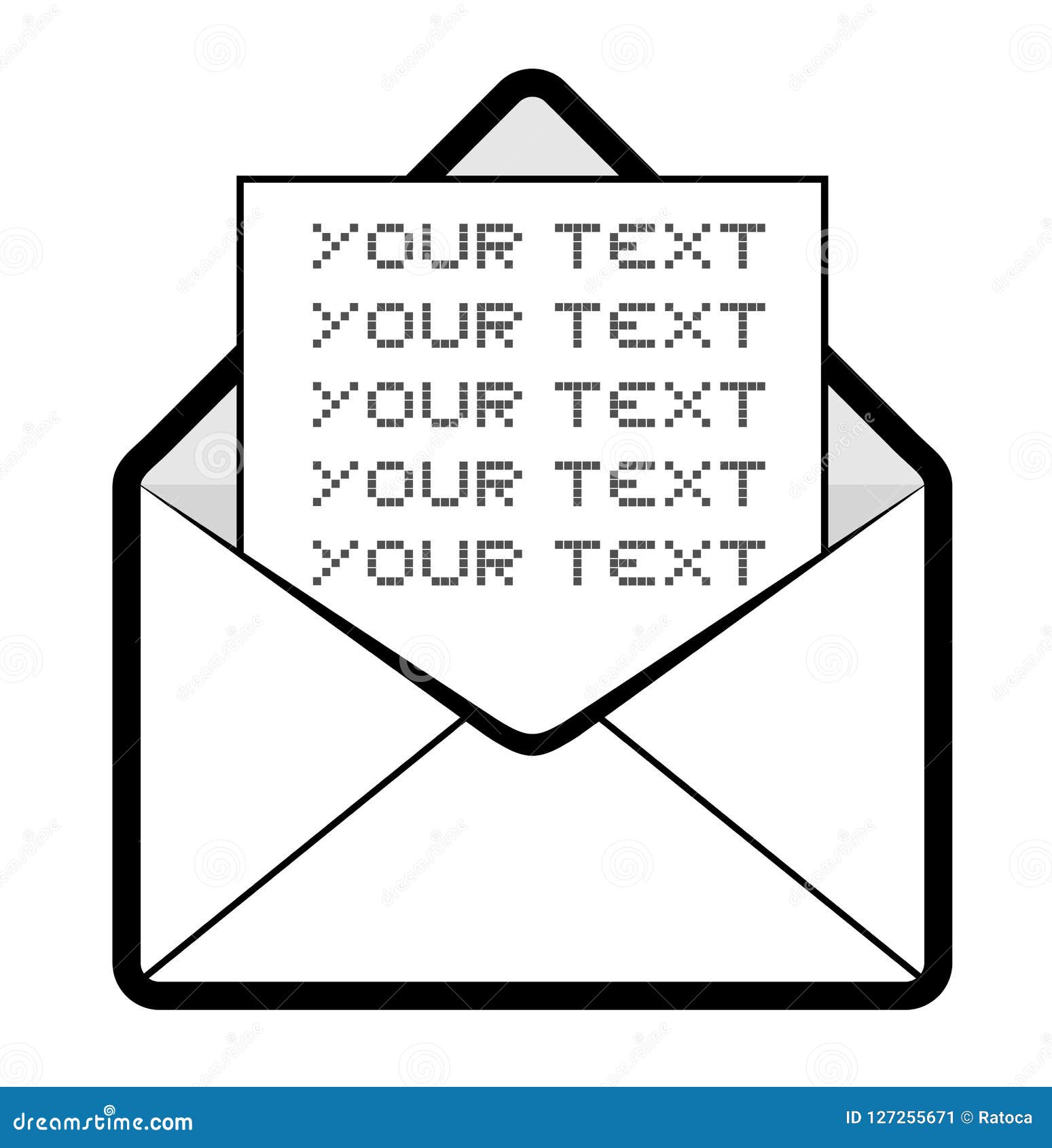 Envelope draw design stock vector. Illustration of isolated - 127255671