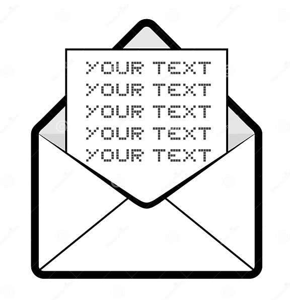 Envelope draw design stock vector. Illustration of isolated - 127255671