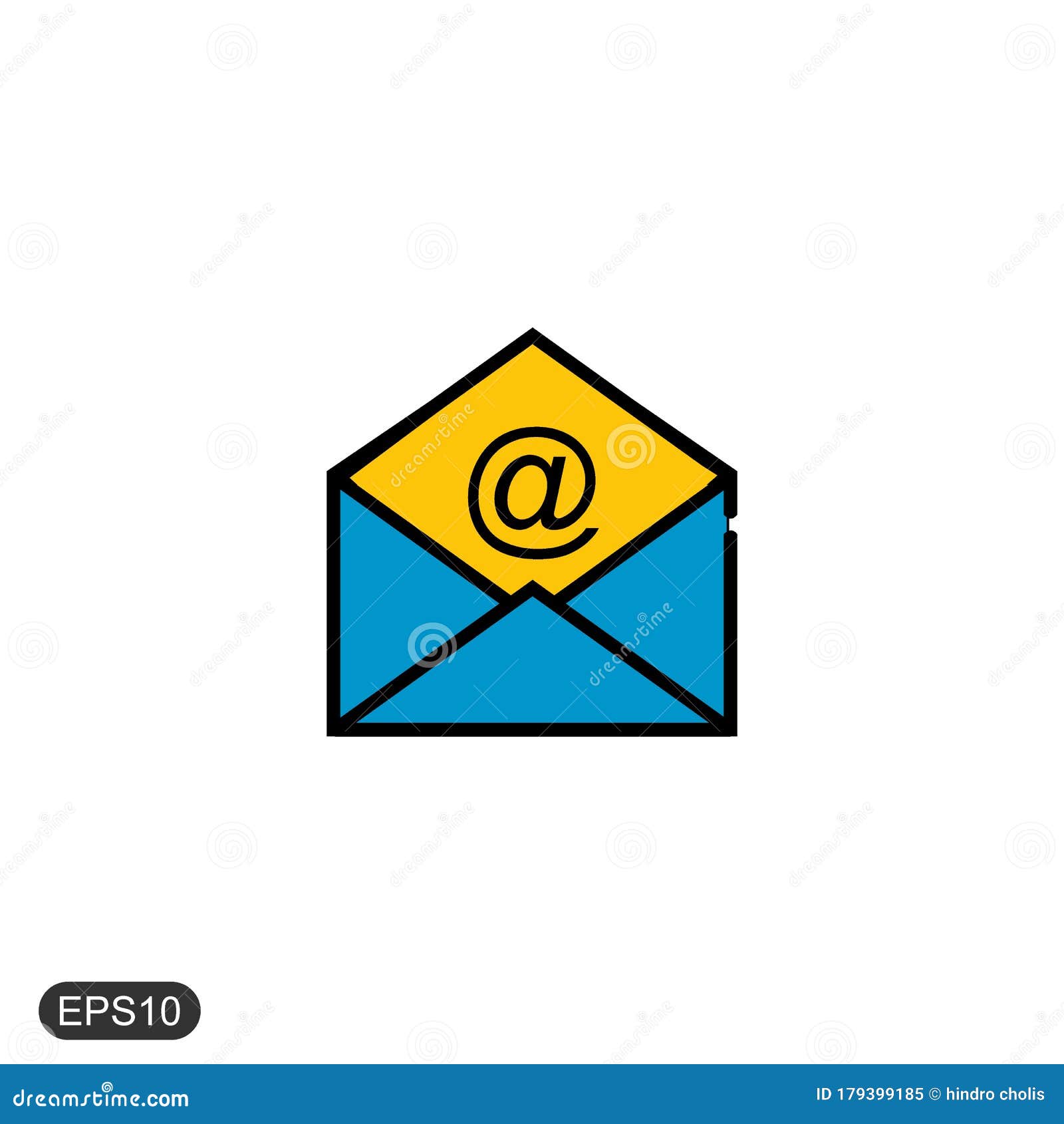 Envelope and Email Icon with White Background. Stock Vector ...