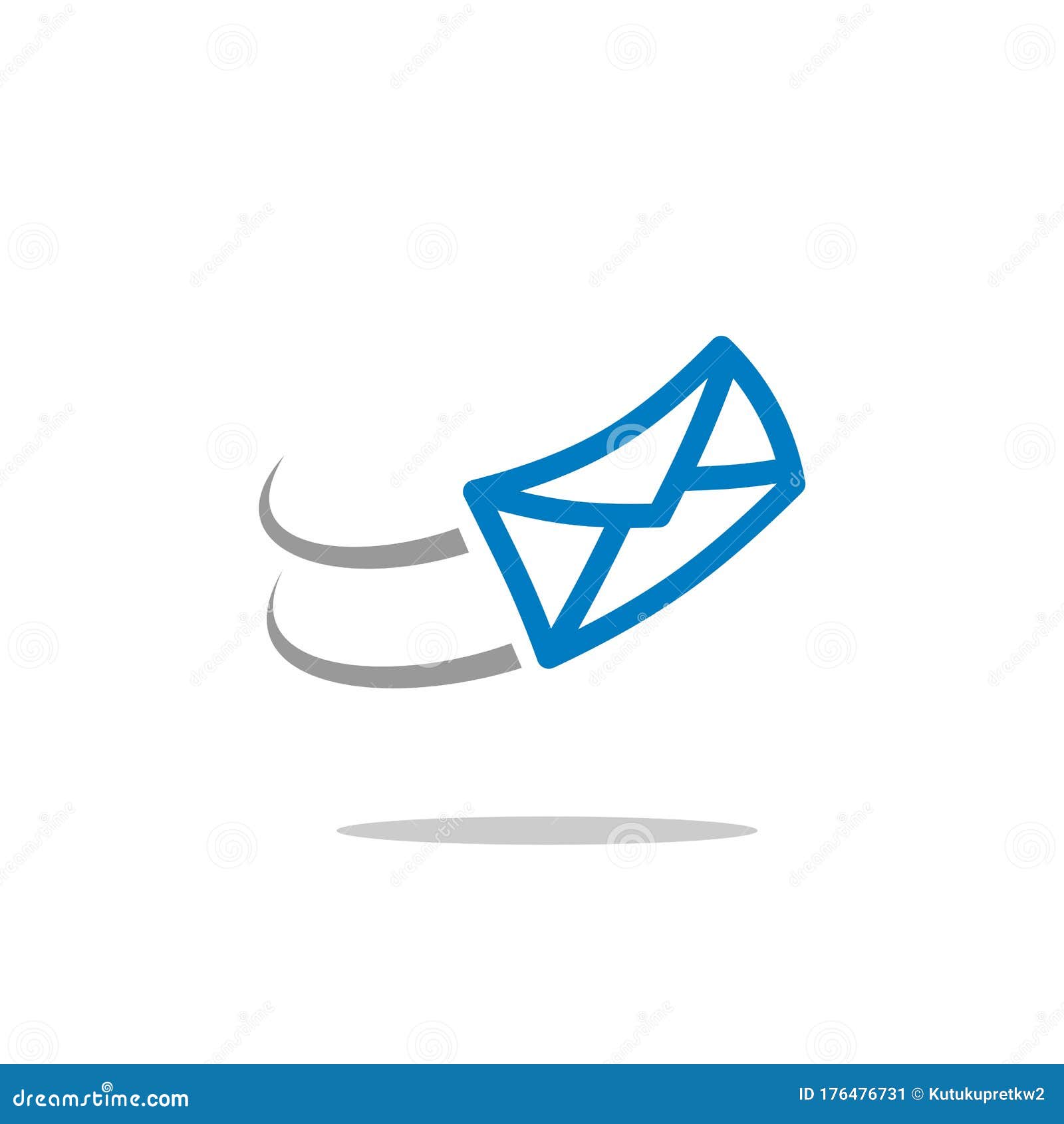 Email Logo In Large Modern Data Center With Multiple Rows Of Network ...
