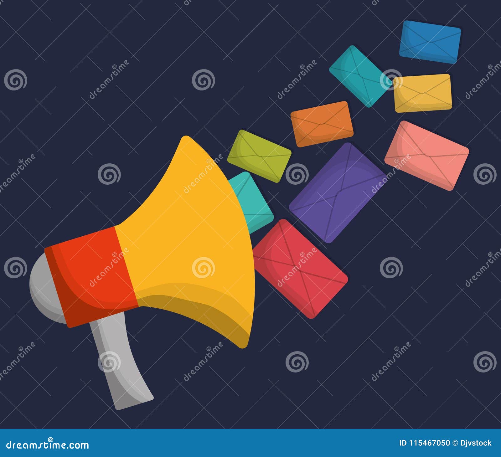 Envelope Email Marketing Send Design. Stock Vector - Illustration of ...