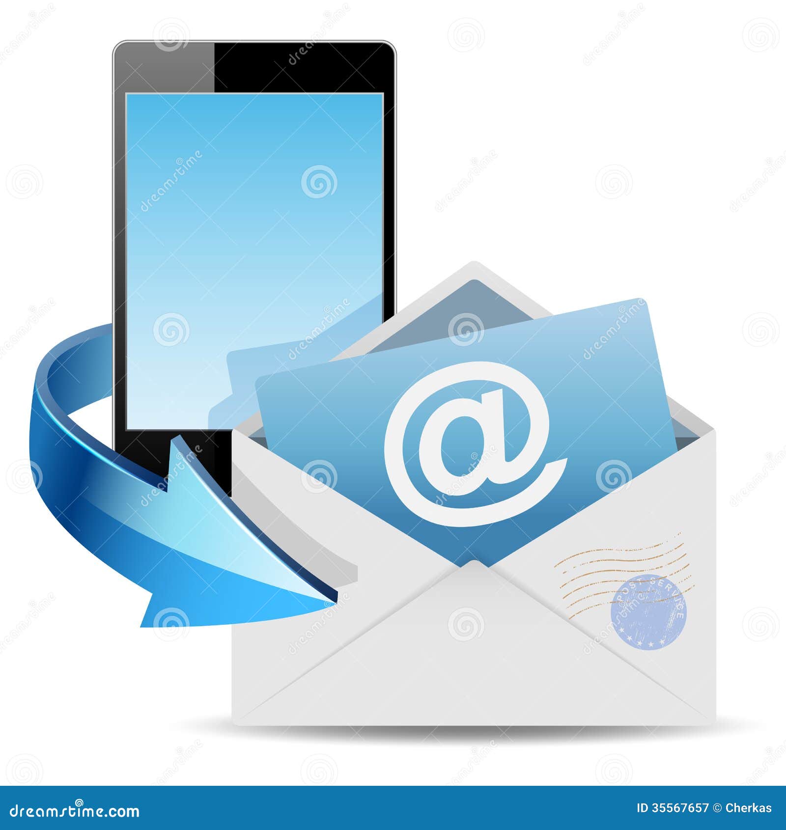 Envelope Email Icon Flat Stlye Vector Illustration Communication Symbol ...