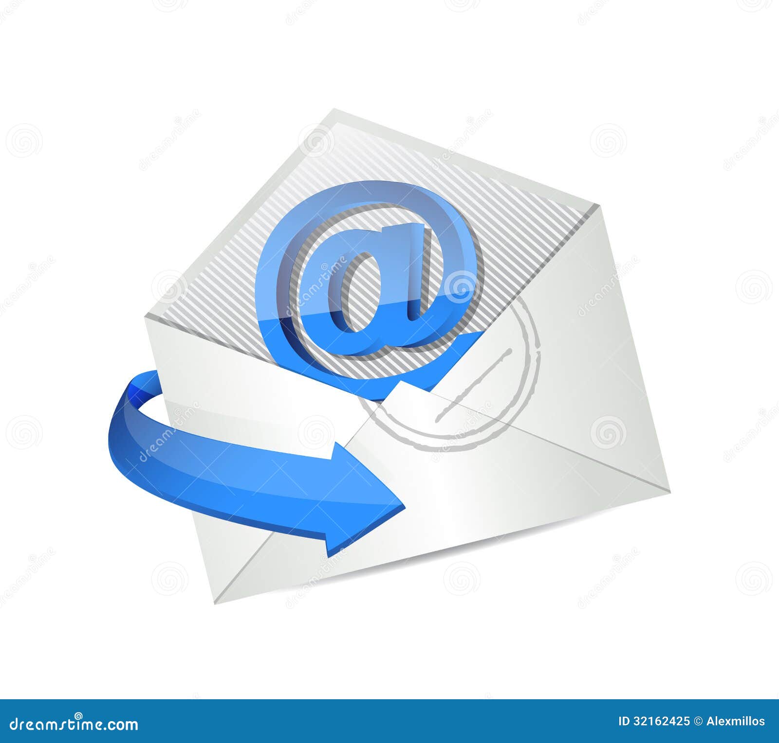 Envelope Email Sign Isolated on White. Stock Illustration ...