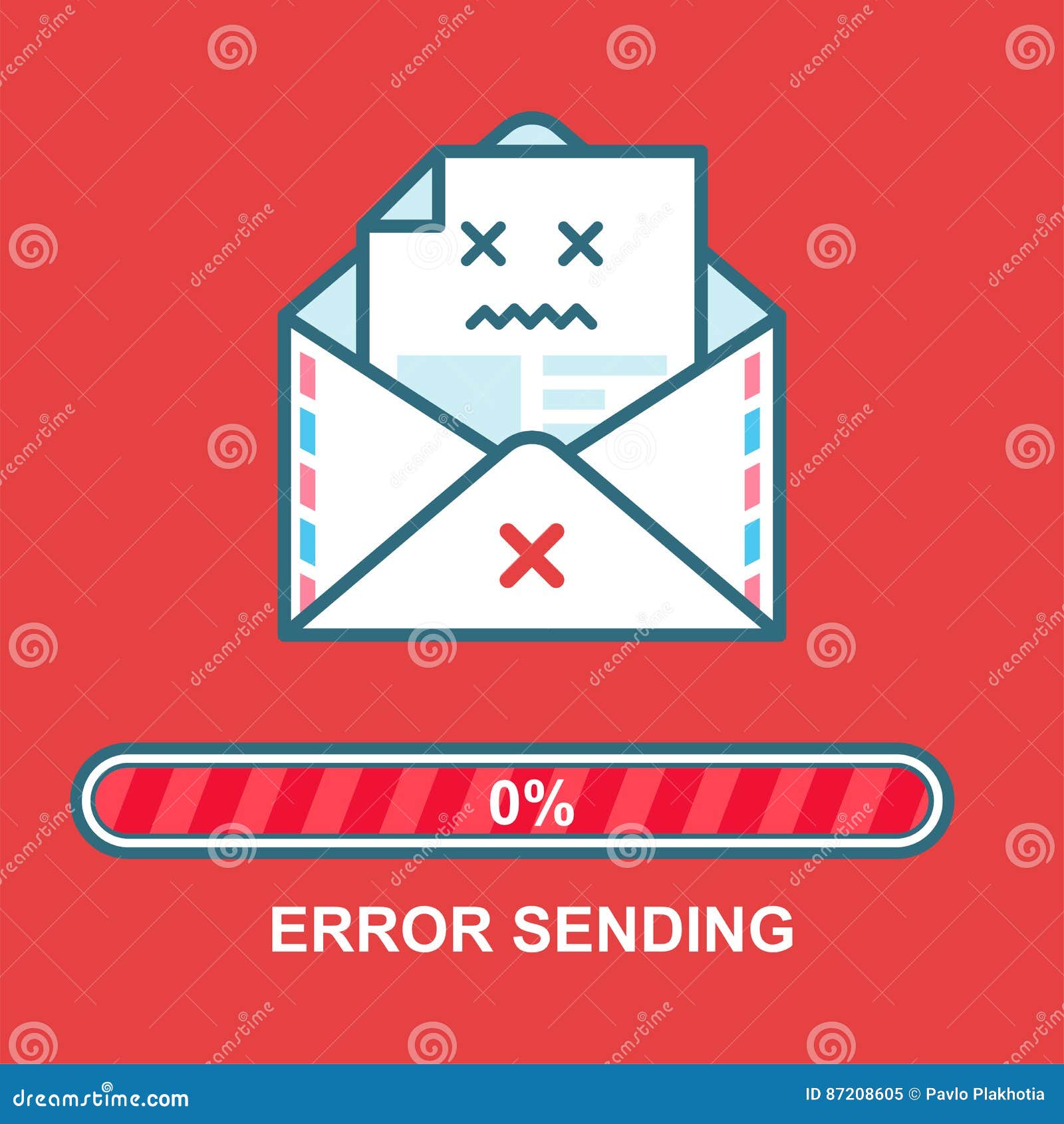 Envelope Emoji. Flat Illustration Email Drunk Character Design With ...