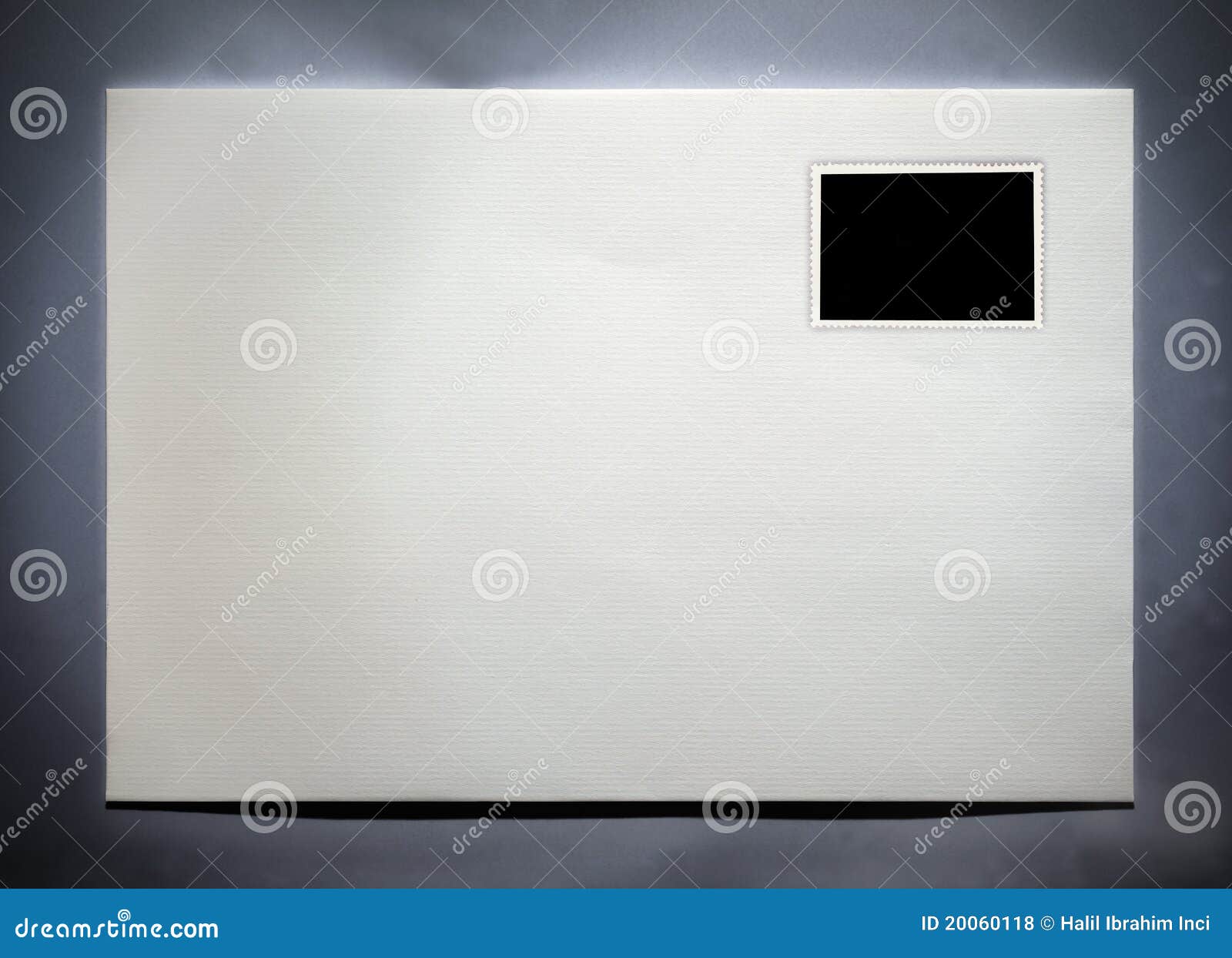 Envelope and Empty Stamp with Clipping Path Stock Photo - Image of ...