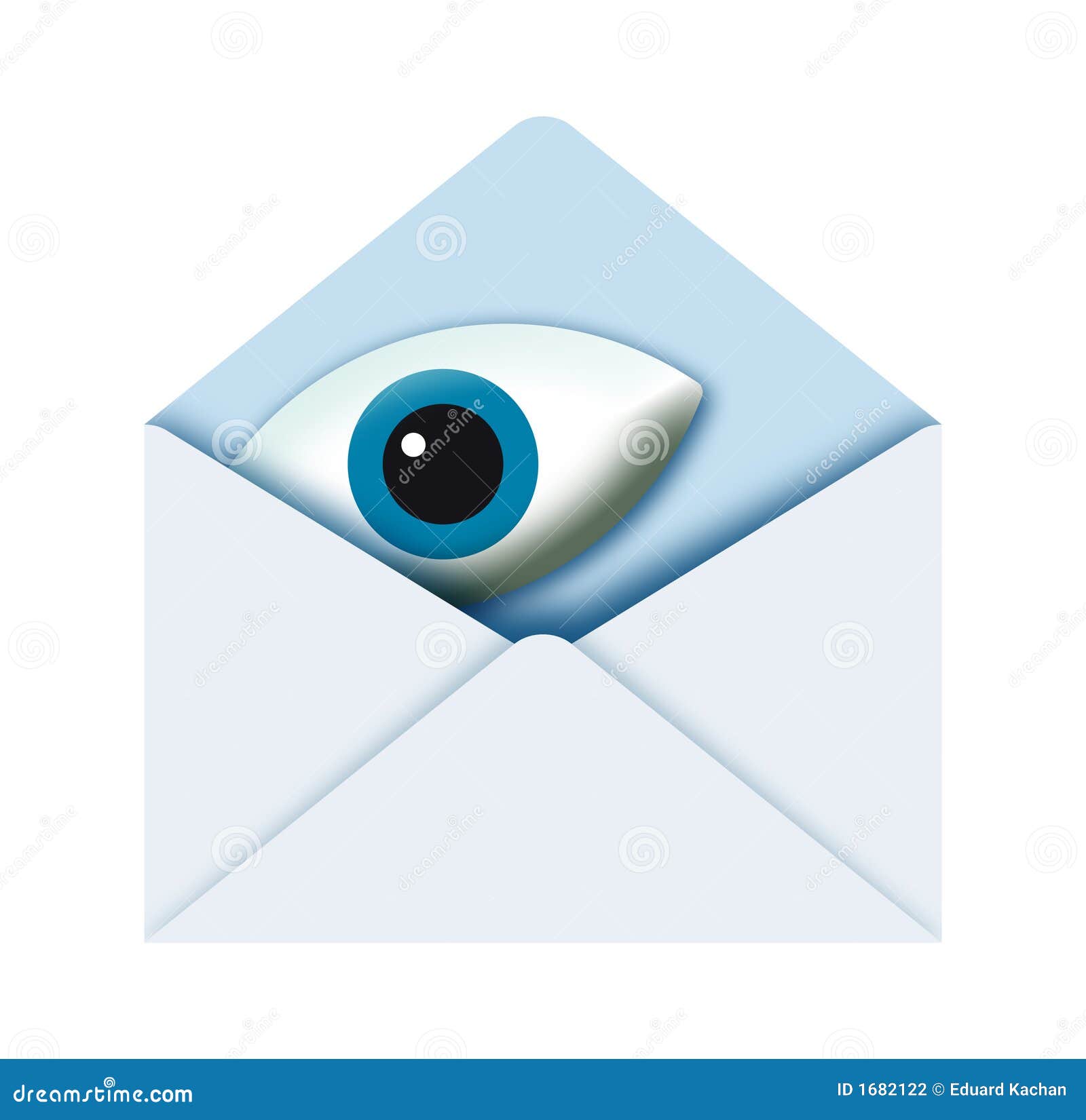 Envelope and eye stock illustration. Illustration of communications ...