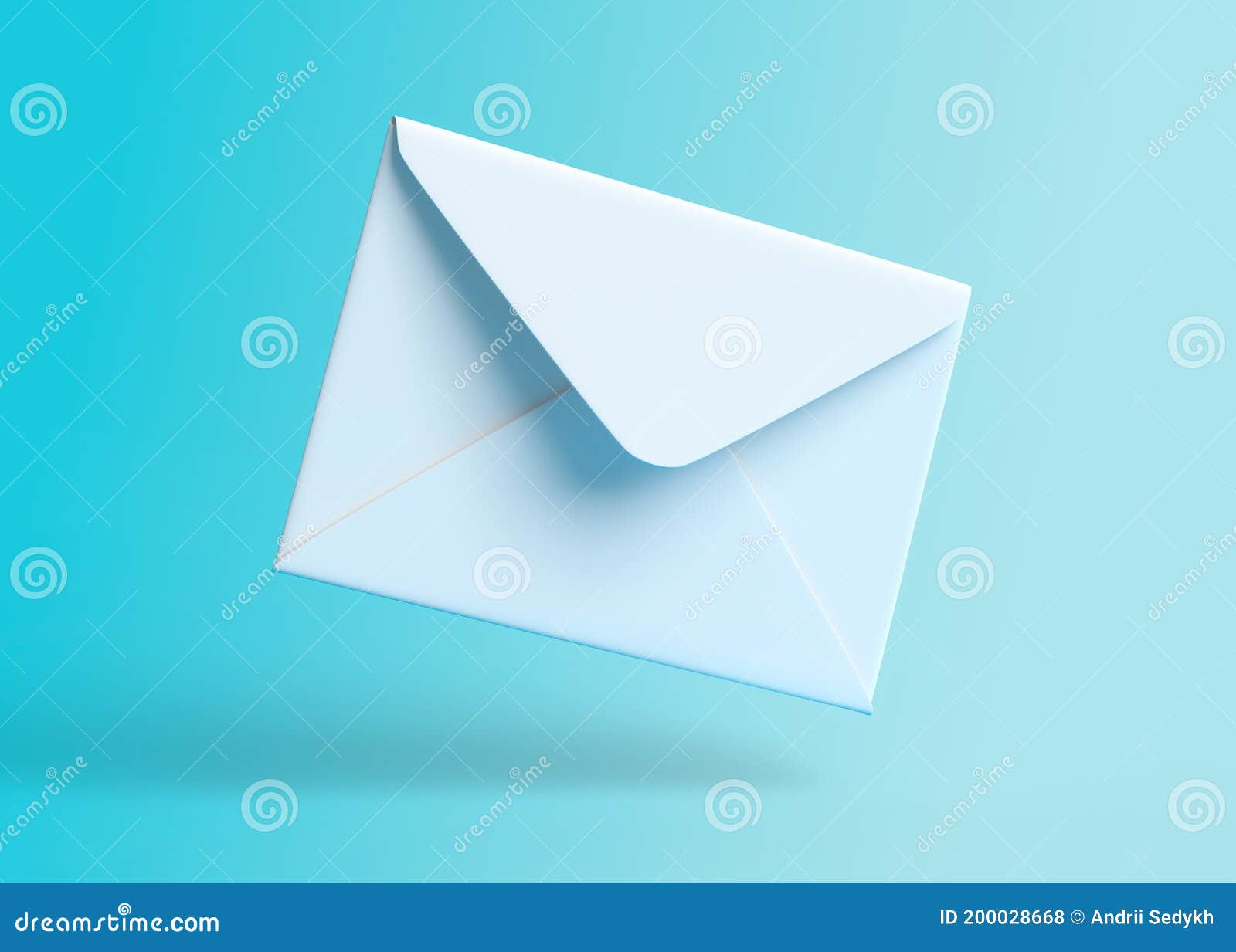 Envelope Falling on the Ground on a Blue Backgorund Stock Illustration ...