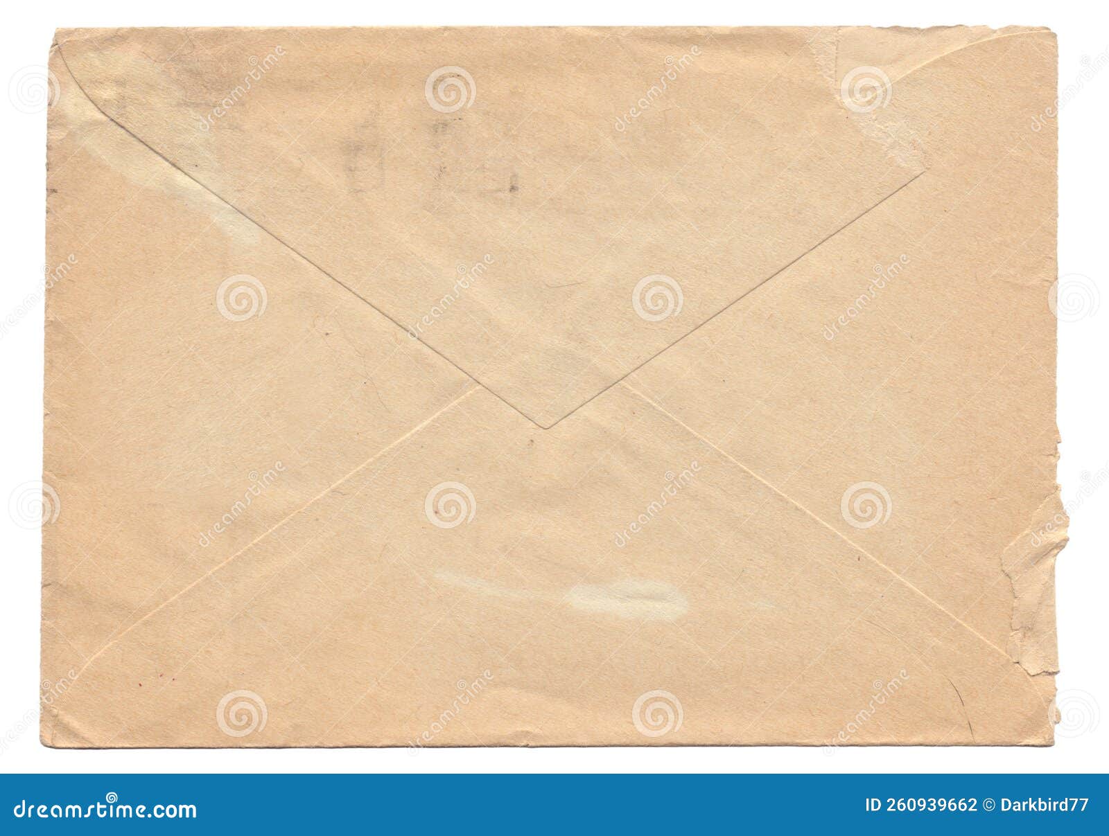 Envelope Fechado Antigo Isolado Em Branco Foto de Stock - Imagem de ...