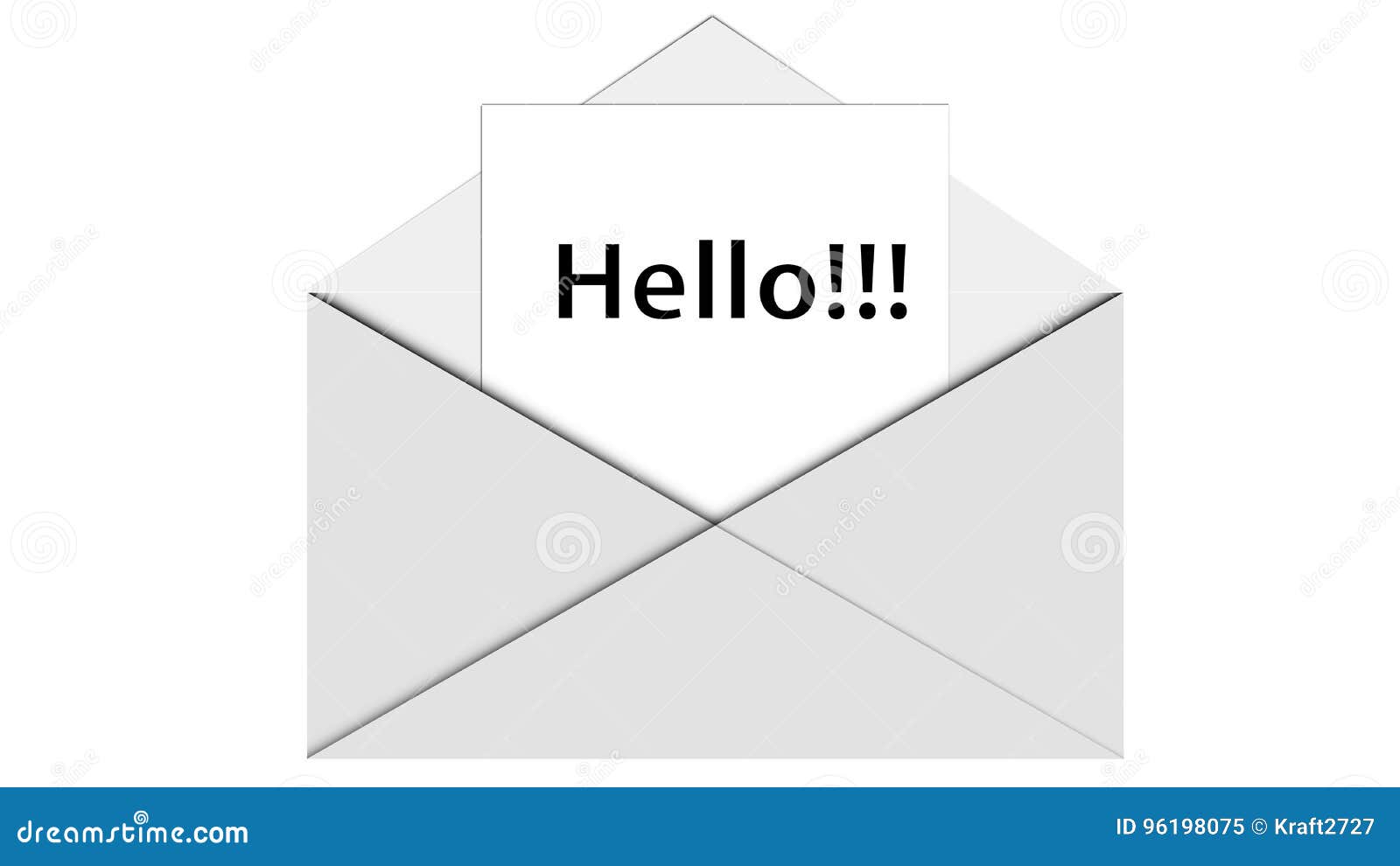 Envelope in a flat design stock vector. Illustration of blank - 96198075