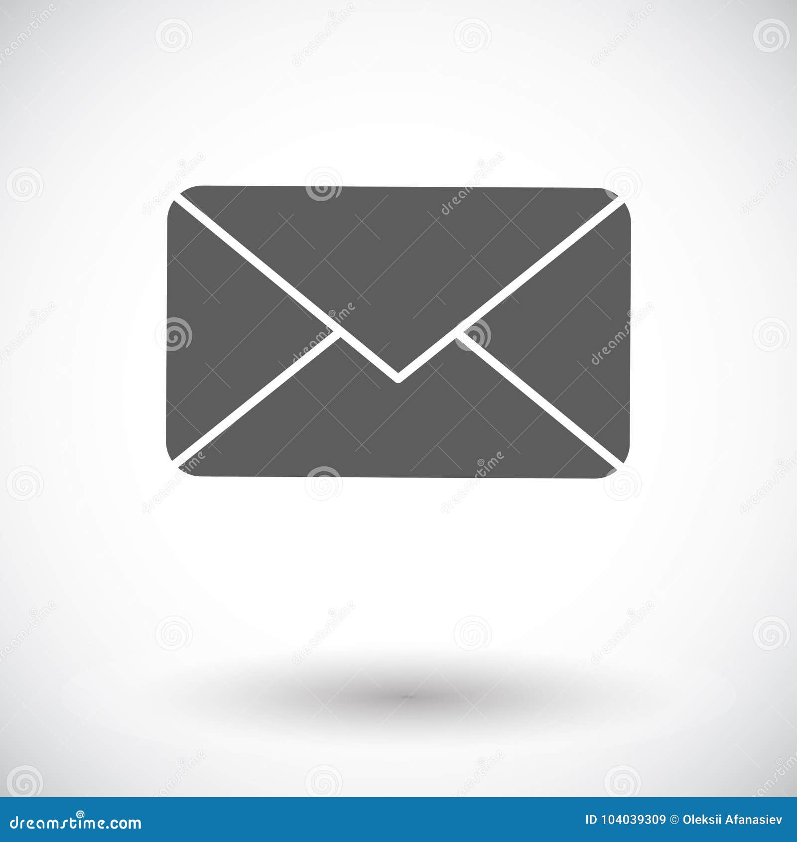 Envelope flat icon. stock vector. Illustration of message - 104039309