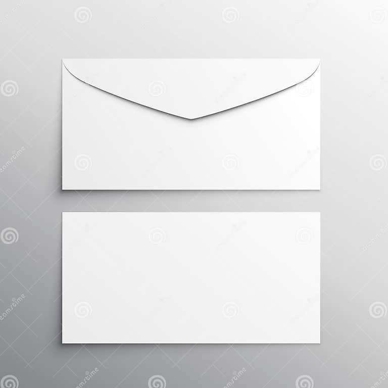 Envelope Front and Back Mockup Template Stock Vector - Illustration of ...