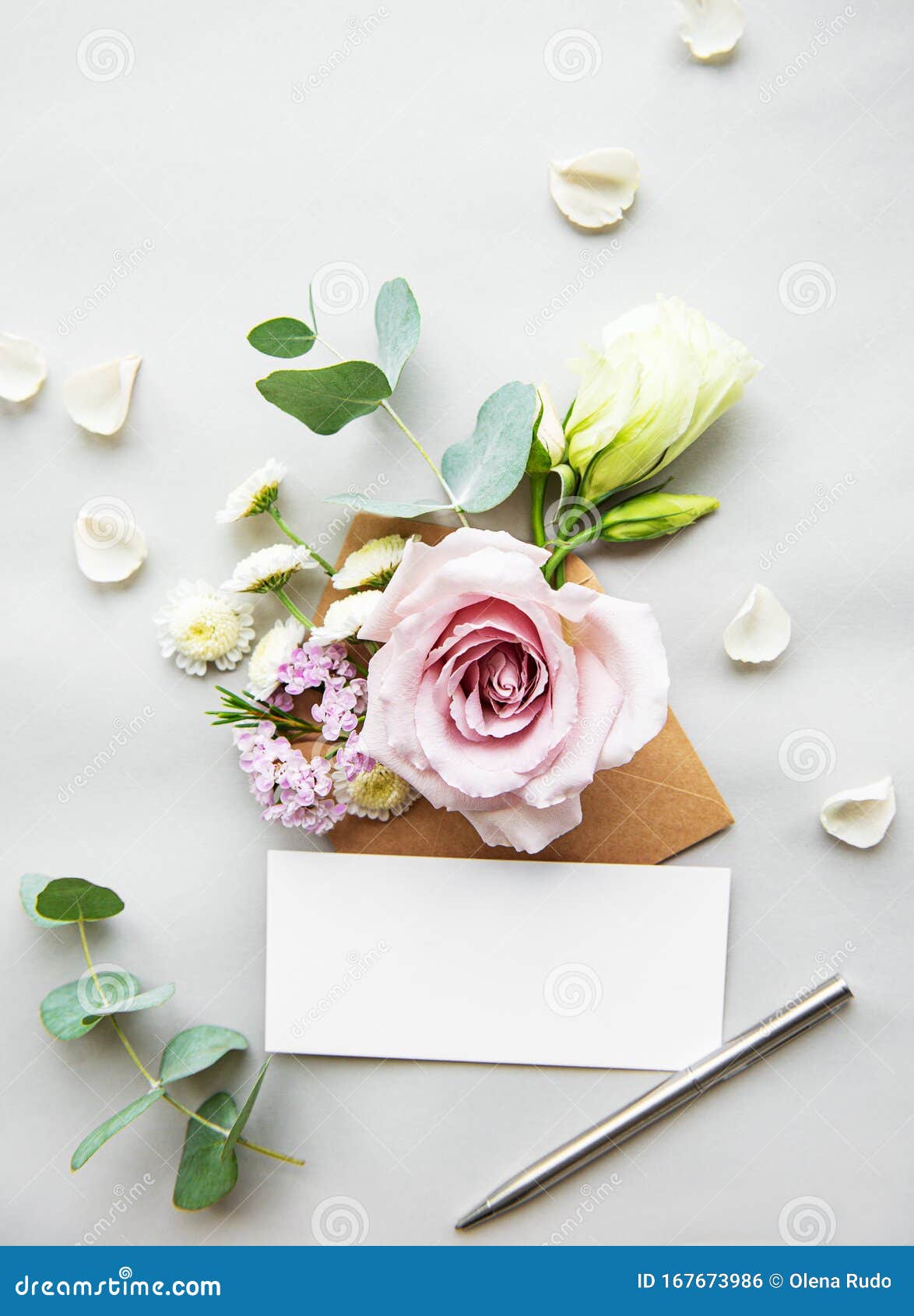 Envelope Full of Various Flowers Stock Photo - Image of greeting ...