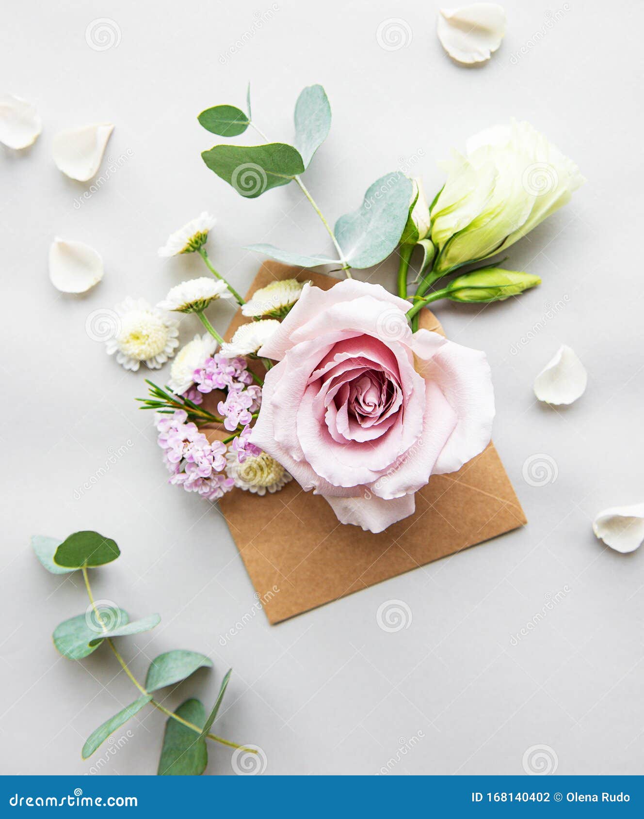 Envelope Full of Various Flowers Stock Photo - Image of decoration ...