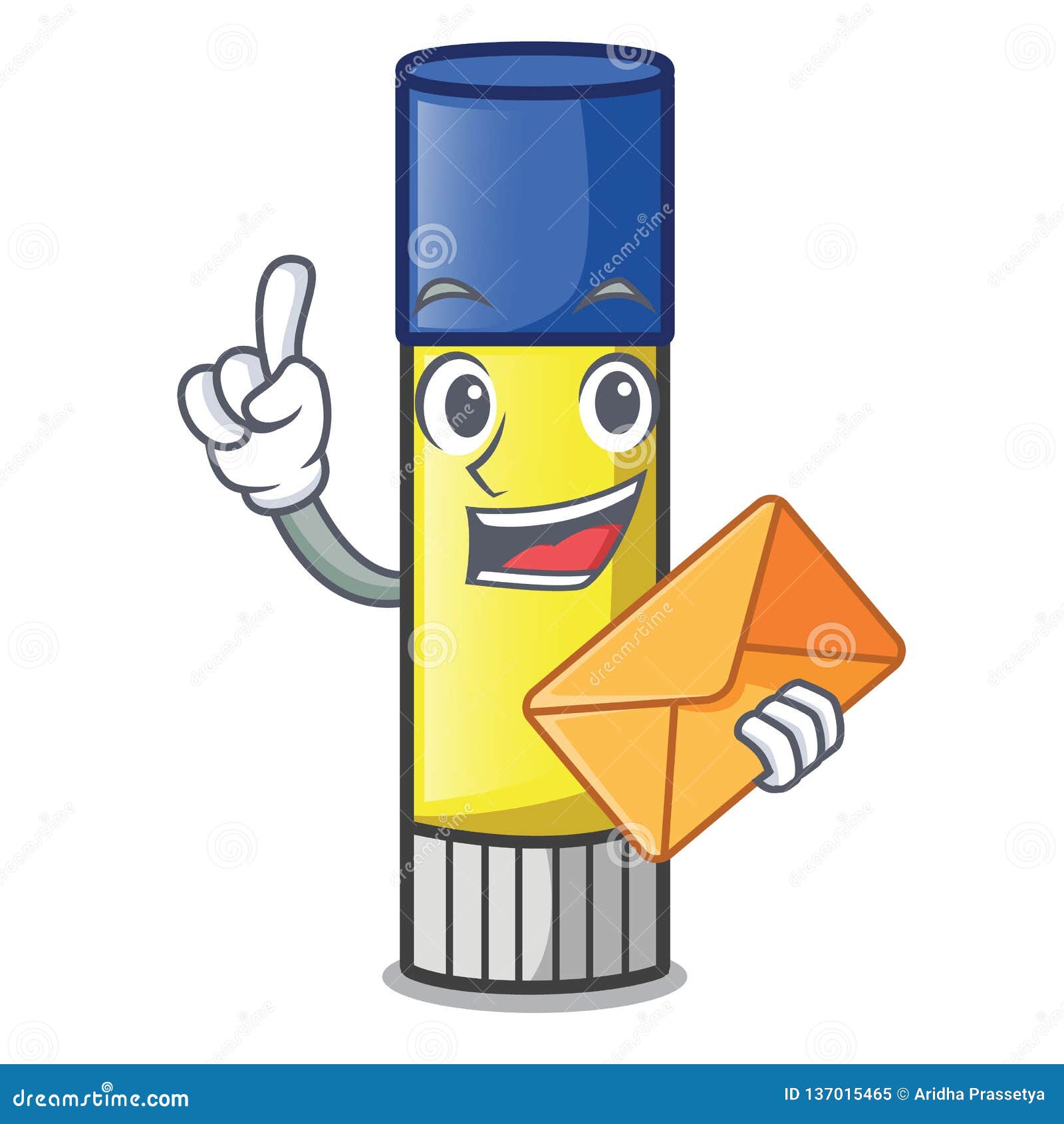 With Envelope Glue the Stick Above Character Table Stock Vector ...