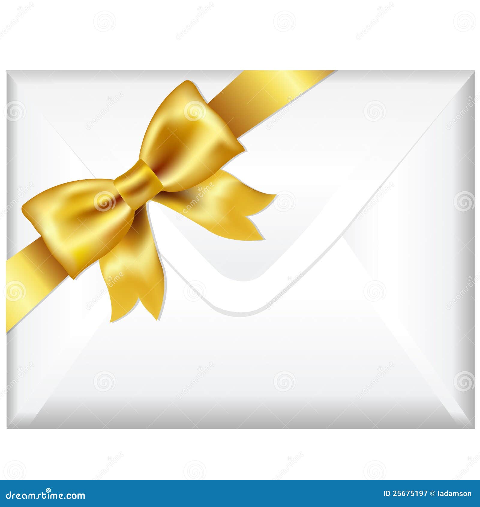 Envelope with Golden Bow stock vector. Illustration of mail - 25675197