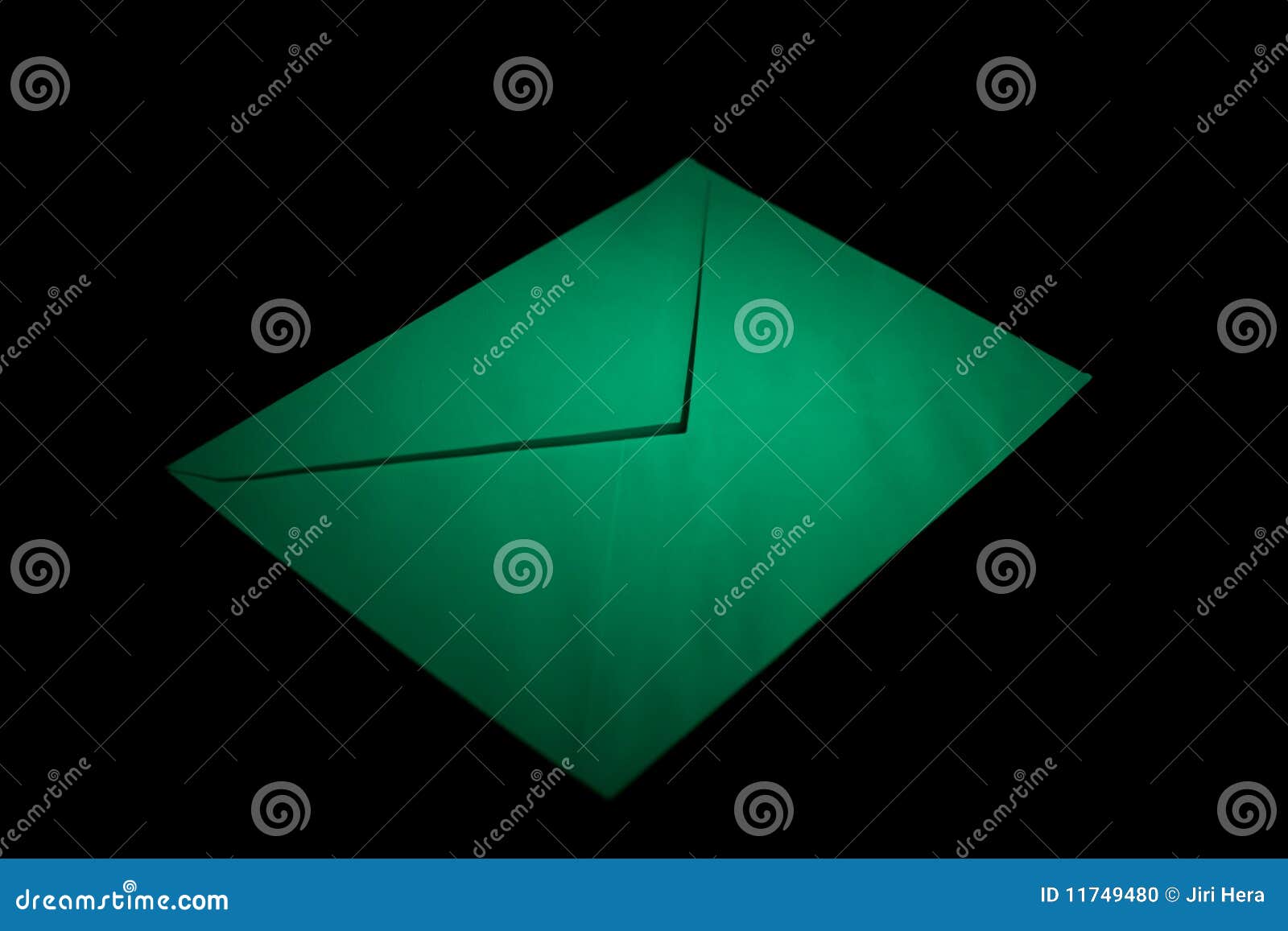 Envelope with green light stock photo. Image of bills - 11749480