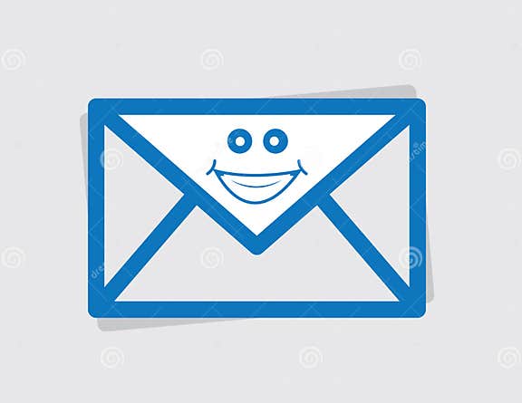 Envelope Happy Face stock vector. Illustration of teeth - 40270929
