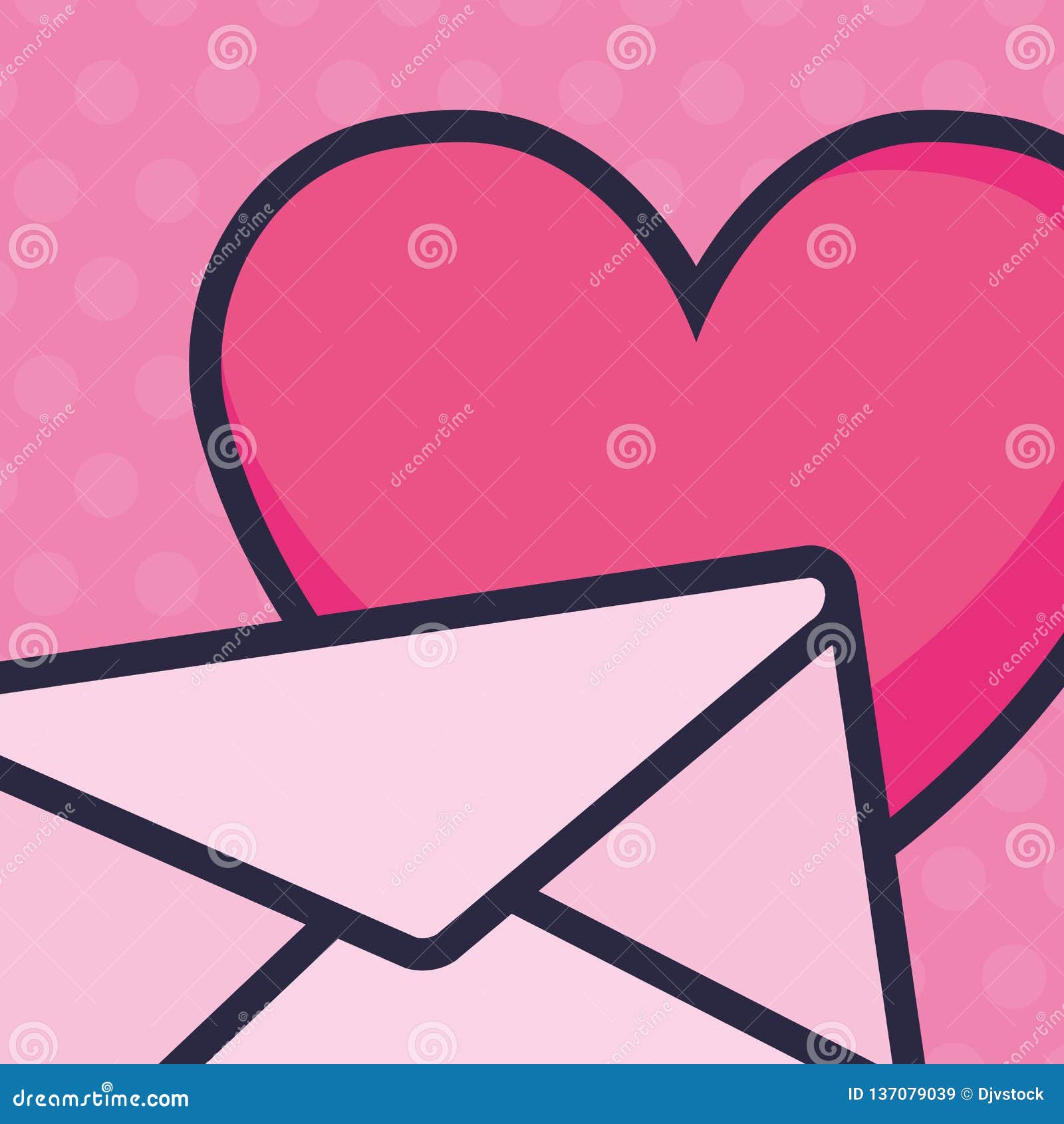 Envelope with heart icon stock vector. Illustration of love - 137079039