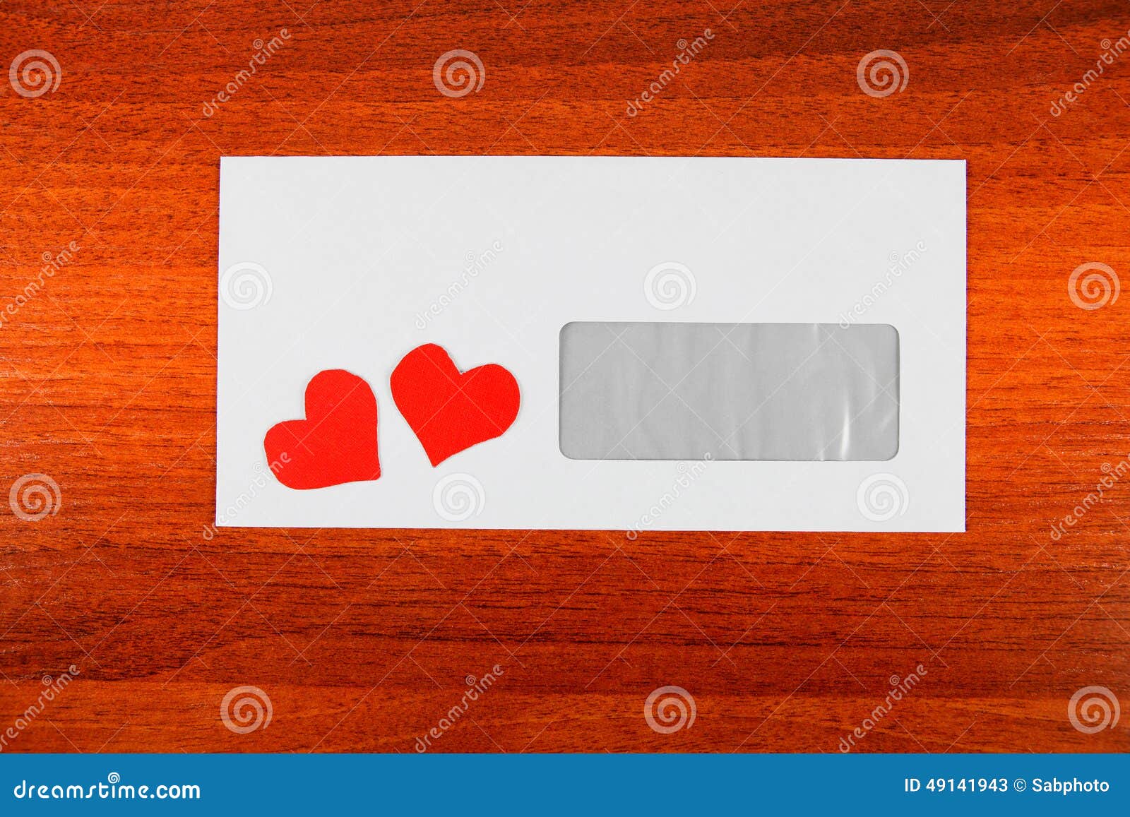 Envelope with a Heart Shapes Stock Image - Image of closeup, holiday ...