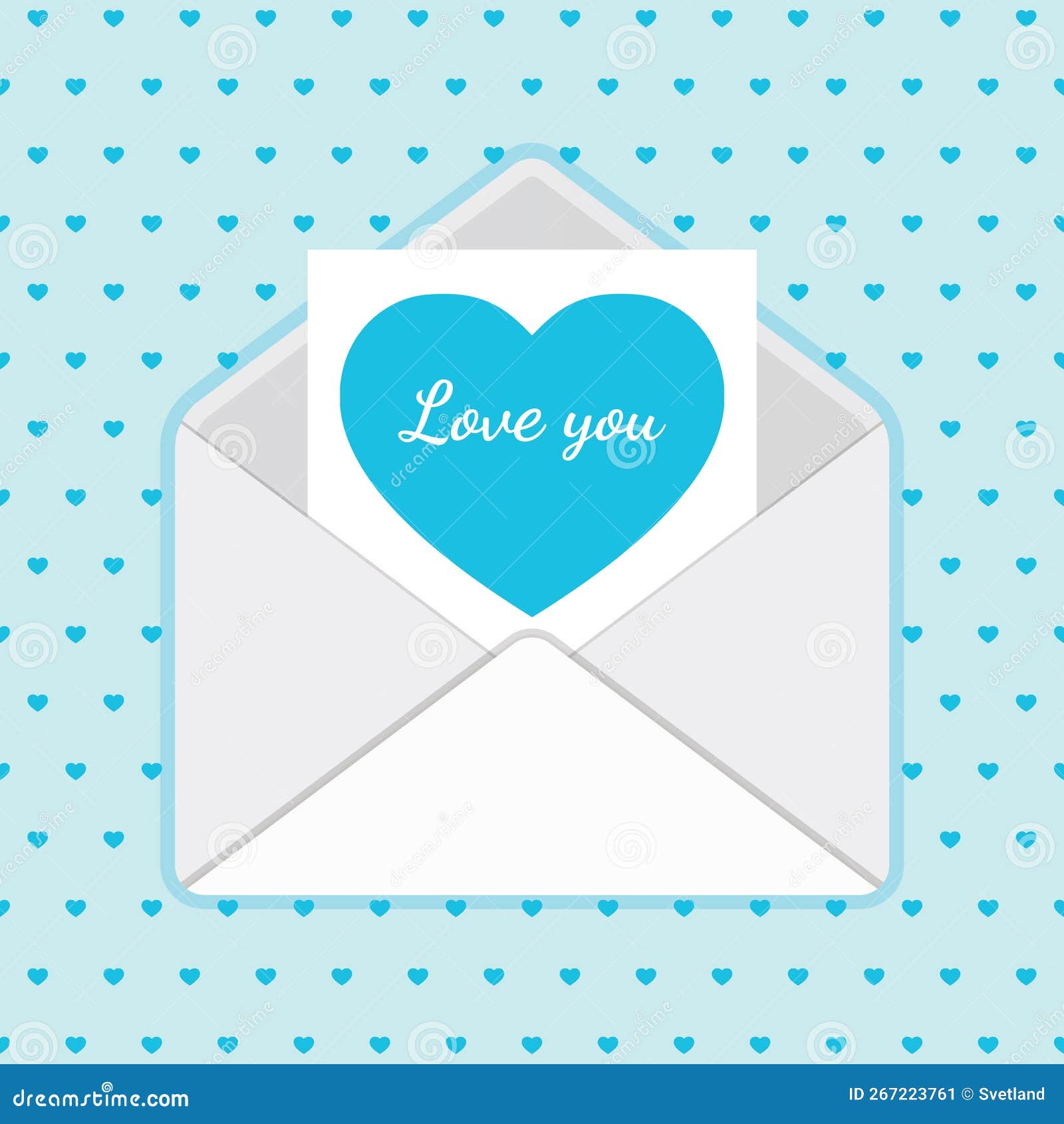 Envelope with Heart. Vector Illustration. Stock Vector - Illustration ...