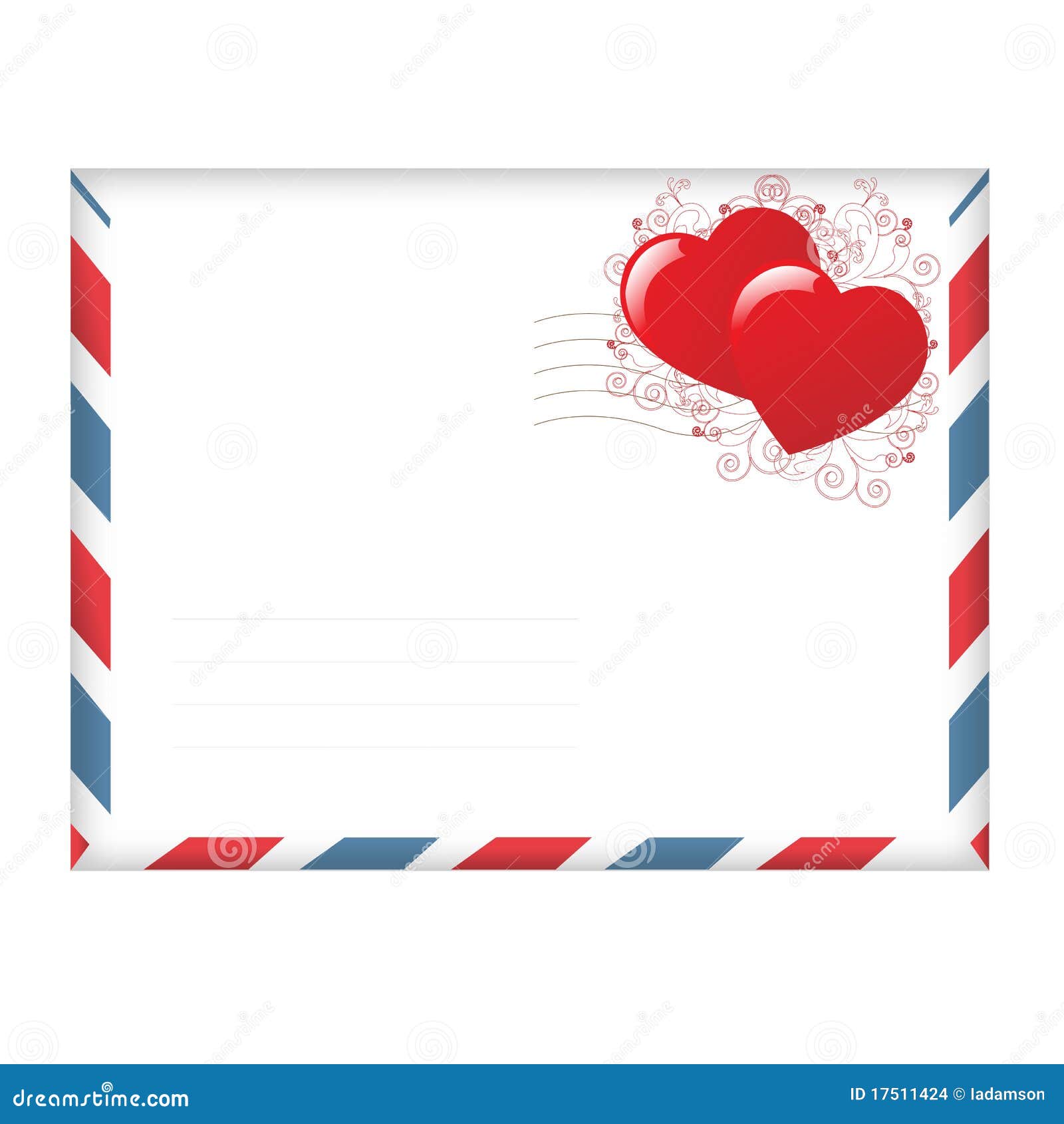 Envelope with Hearts. Vector Stock Vector - Illustration of mail, note ...