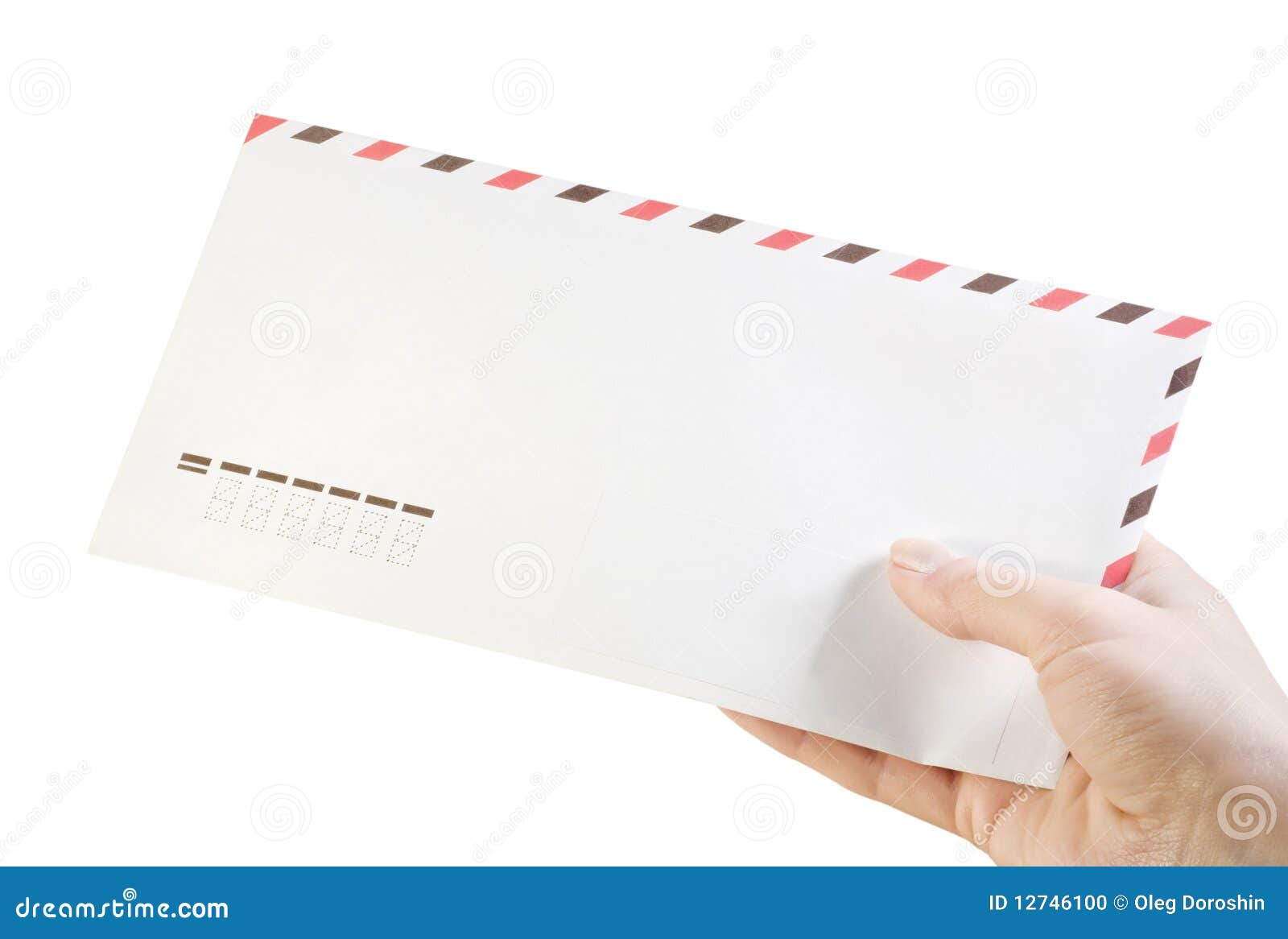 Envelope in his hand stock photo. Image of service, correspondence ...