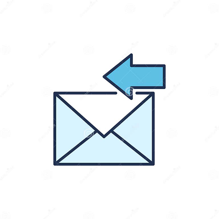 Envelope and Horizontal Arrow Vector Email Forward Concept Colored Icon ...