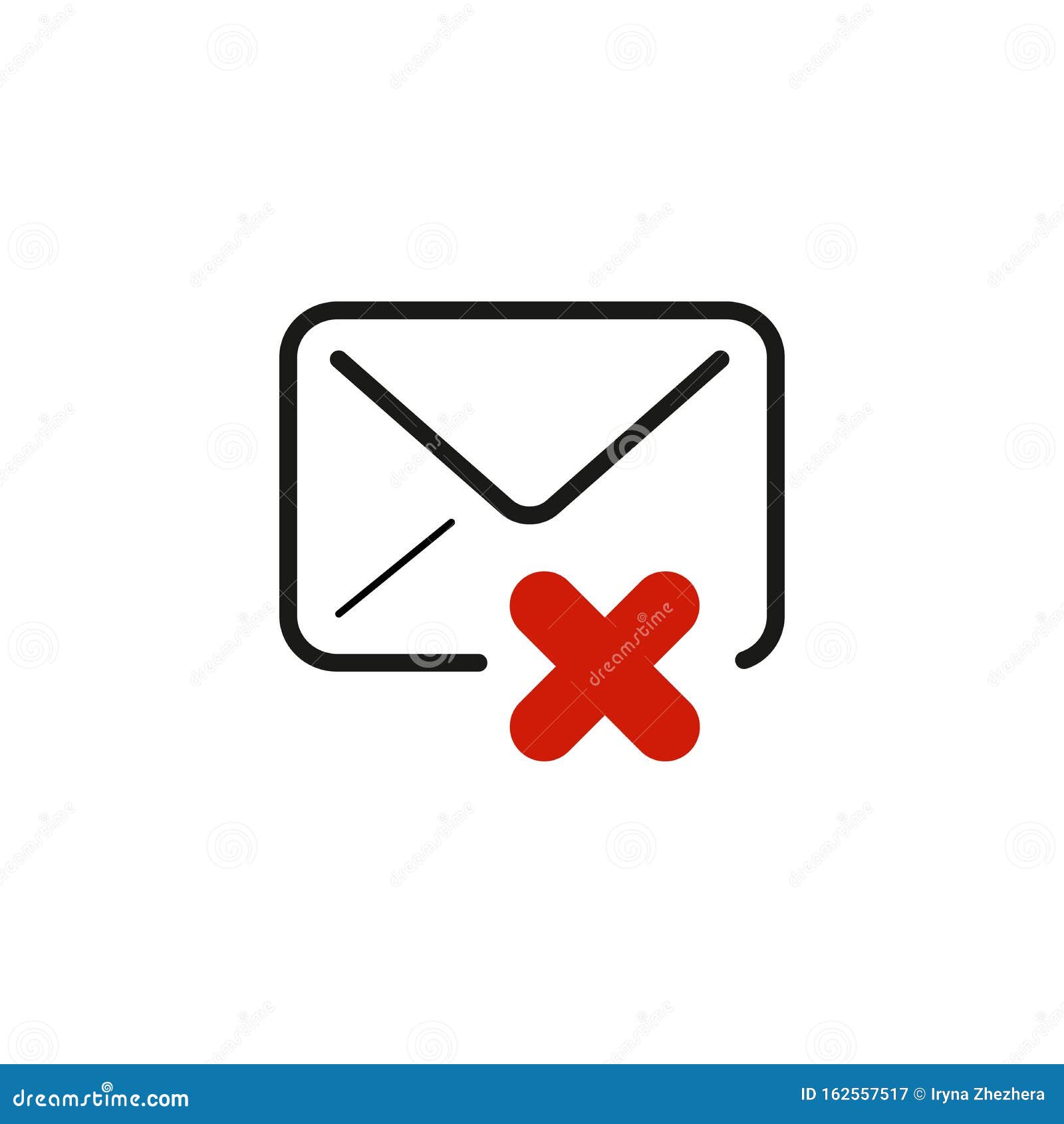 Envelope Icon with Cancel or Delete Sign. Envelope Icon and Close ...
