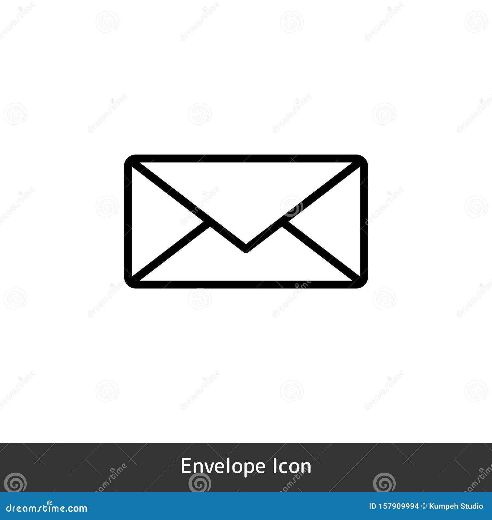 Envelope Icon for the E-mail Symbol Stock Vector - Illustration of back ... Envelope Icon for the E-mail Symbol Stock Vector - Illustration of back ...