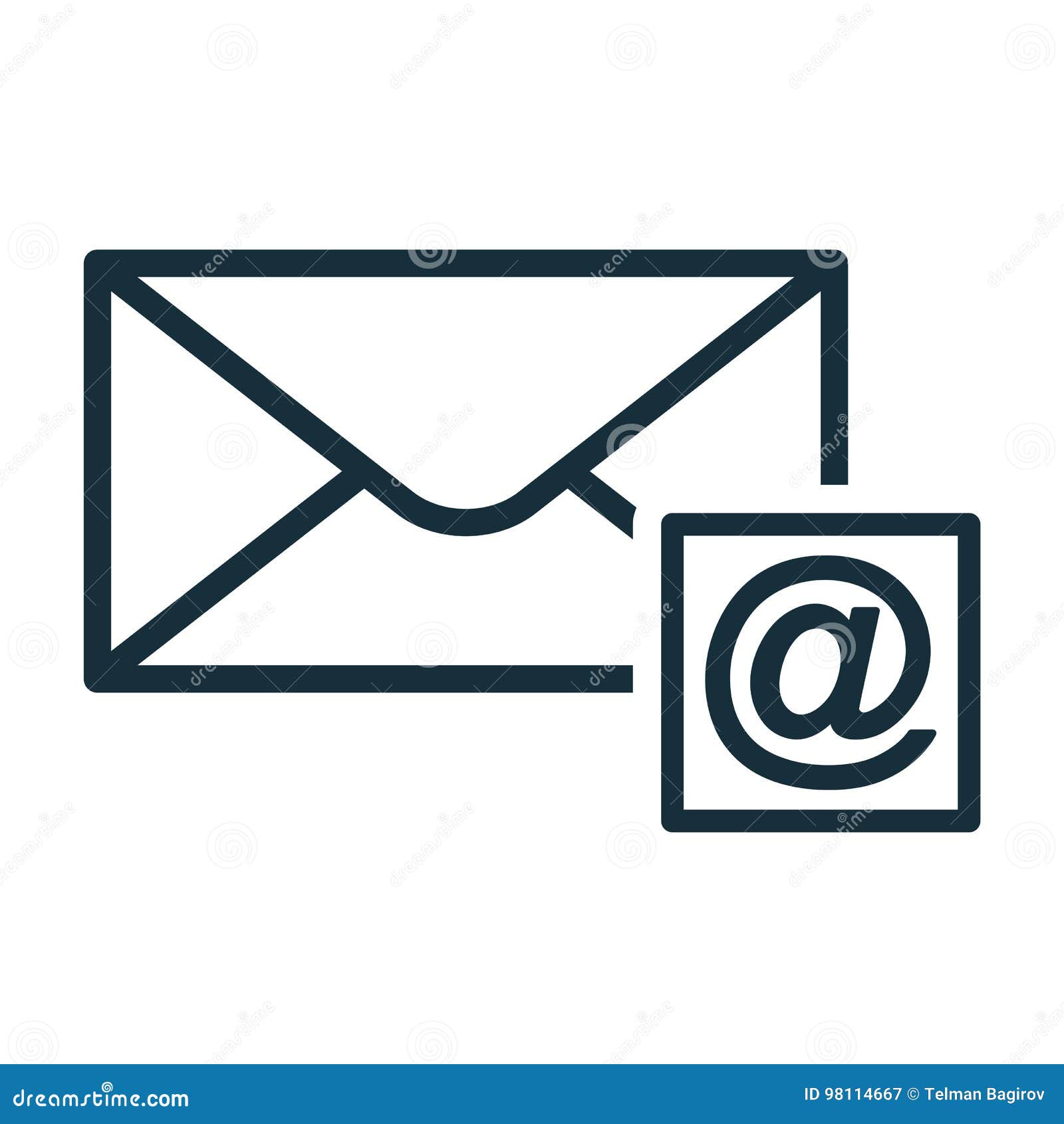 Envelope Icon Flat Transparent Email Stock Illustration - Illustration ...