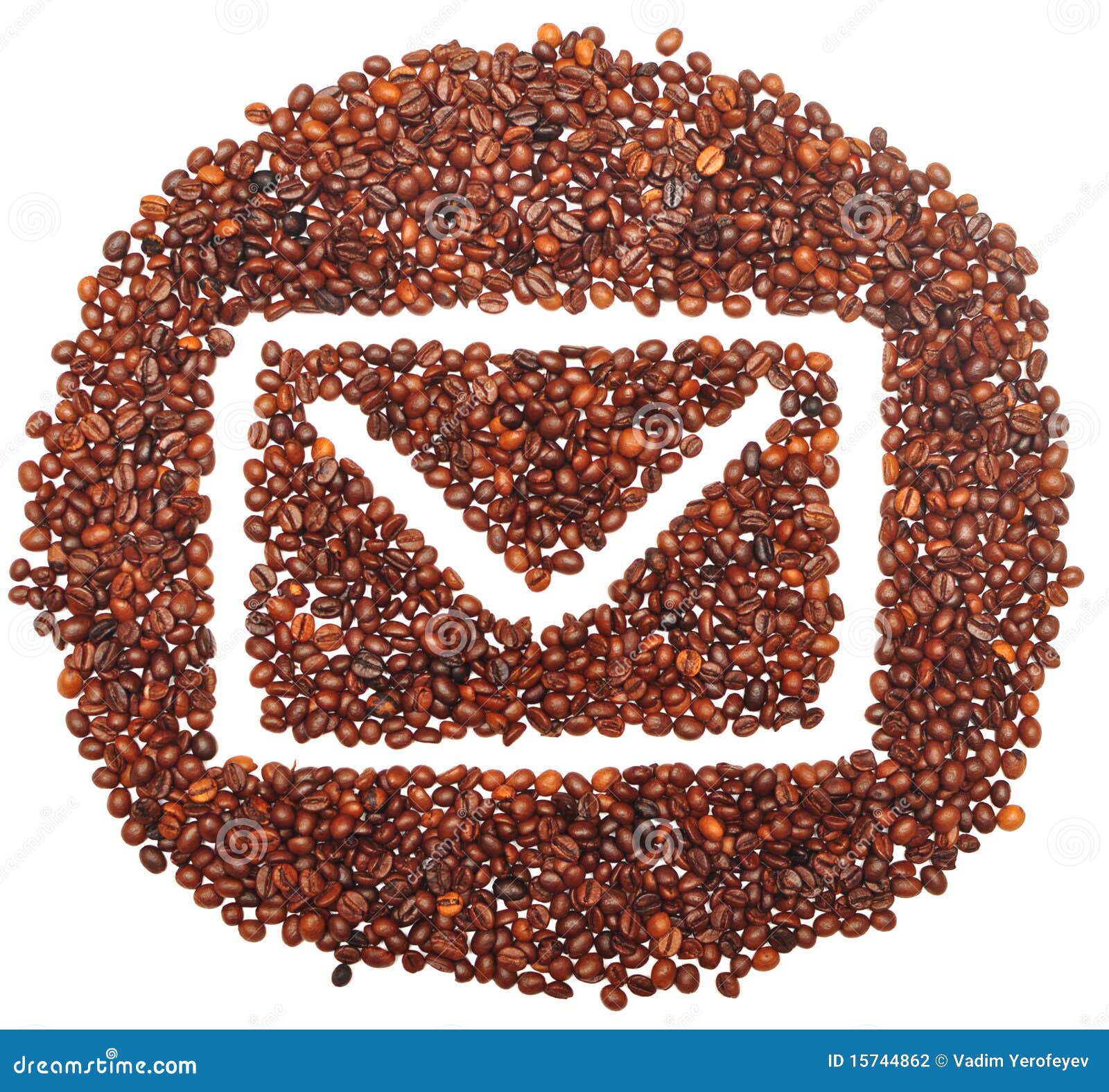 Envelope Icon Lined Coffee Beans Photos - Free & Royalty-Free Stock ...