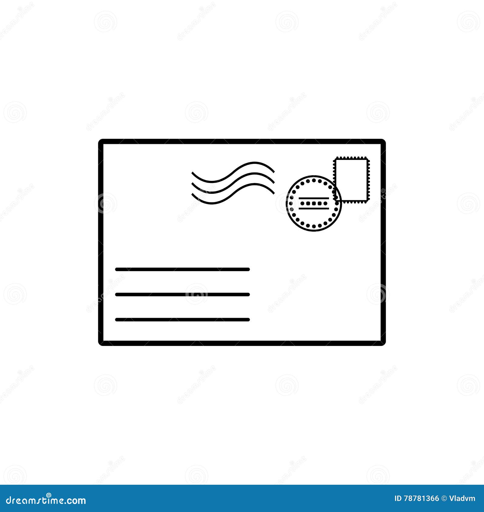 The Envelope Icon. Mail Symbol Stock Vector - Illustration of computer ...