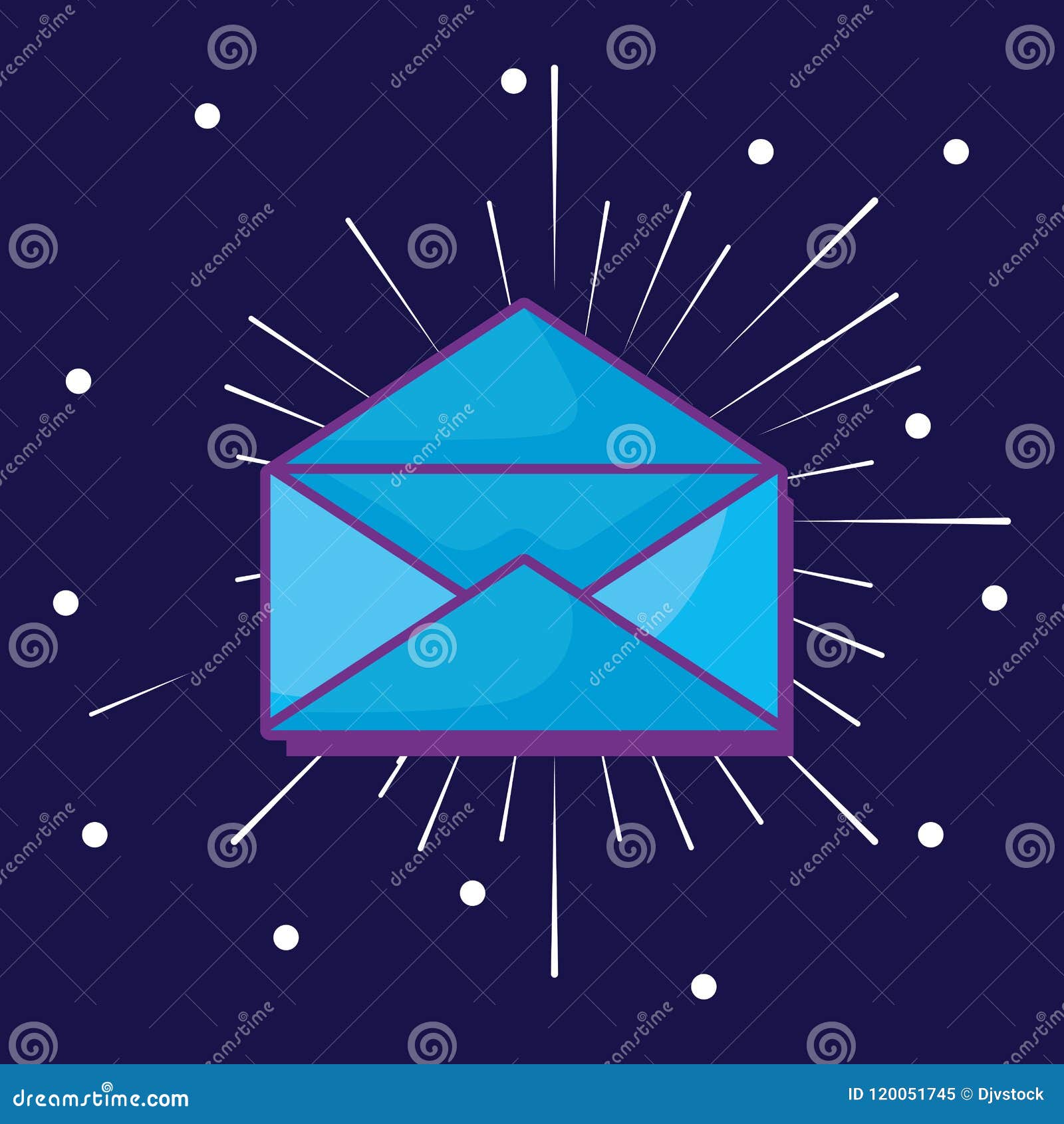 Envelope icon image stock vector. Illustration of blank - 120051745