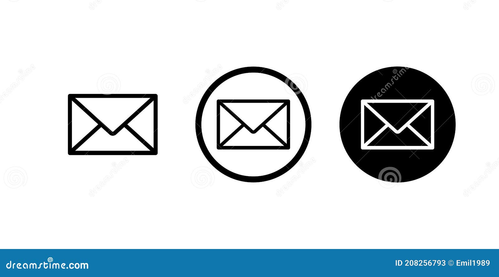 Envelope Icon Symbol Simple Design Stock Illustration - Illustration of ...