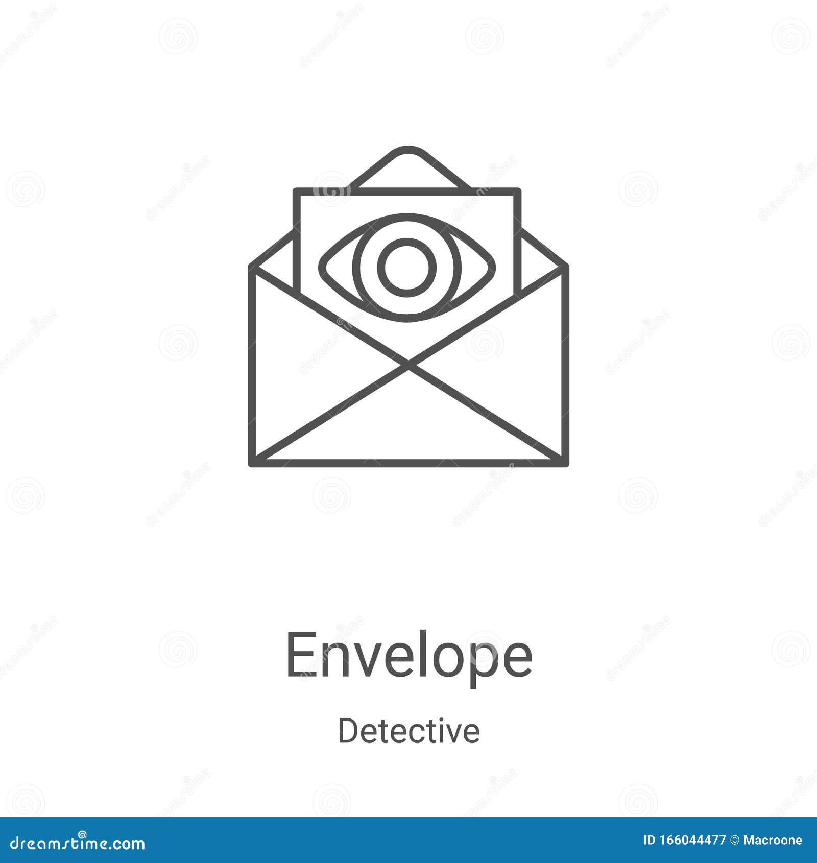 Envelope Icon Vector from Detective Collection. Thin Line Envelope ...