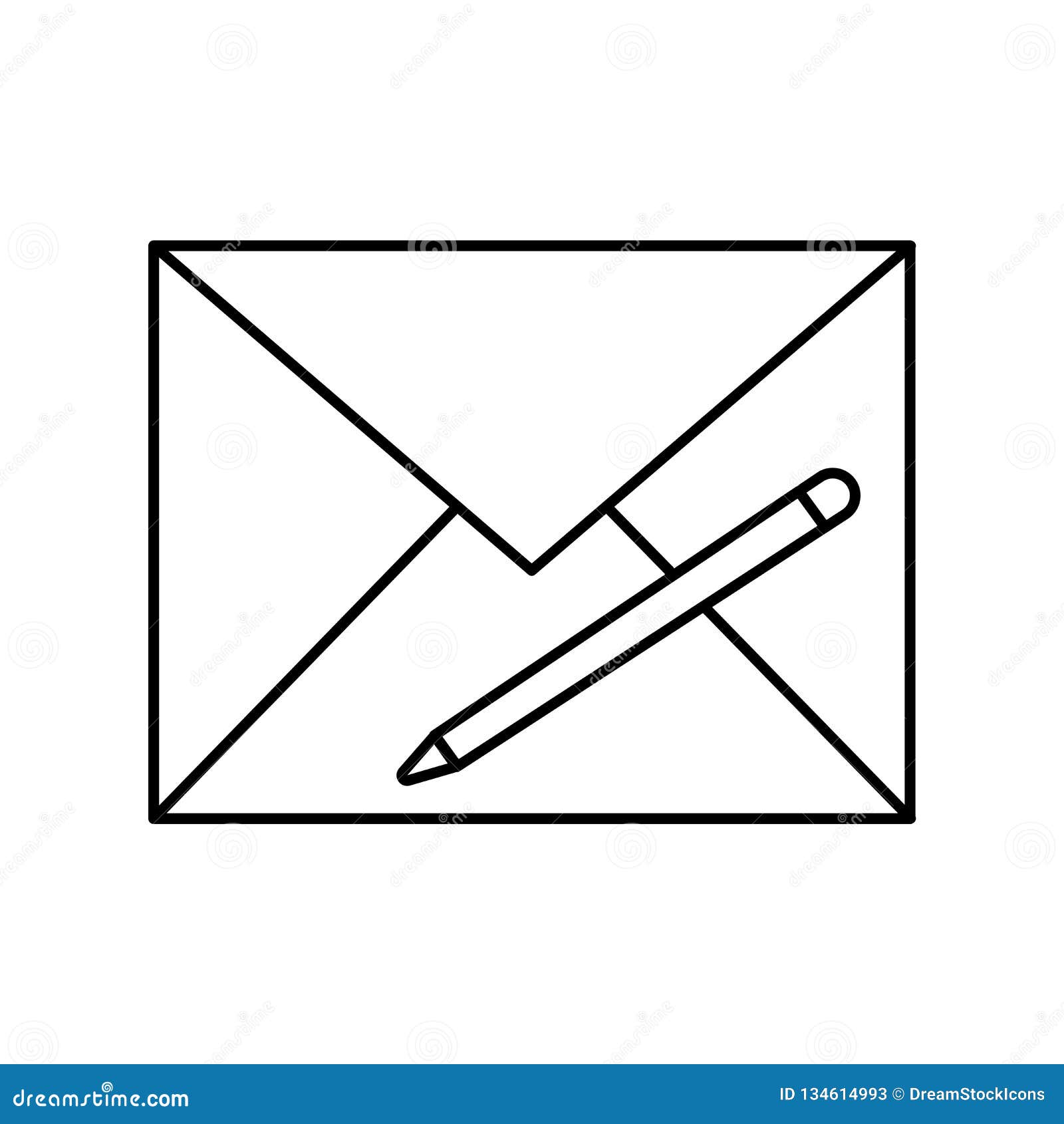 Envelope Icon Vector Sign and Symbol Isolated on White Background ...