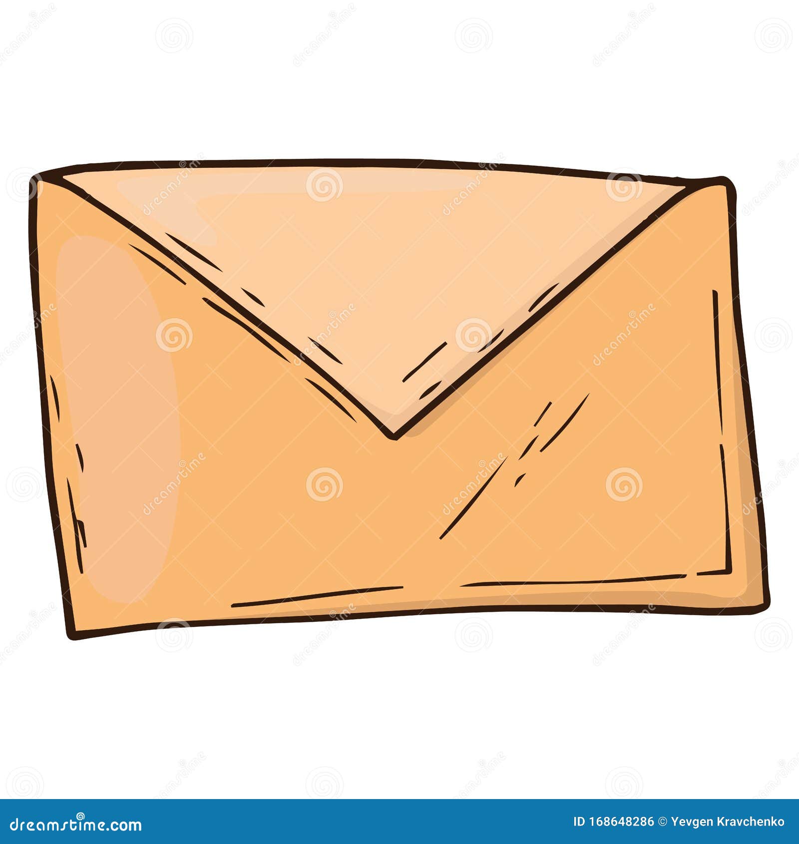 Envelope Icon. Vector of an Envelope for Writing. Hand Drawn Envelope ...
