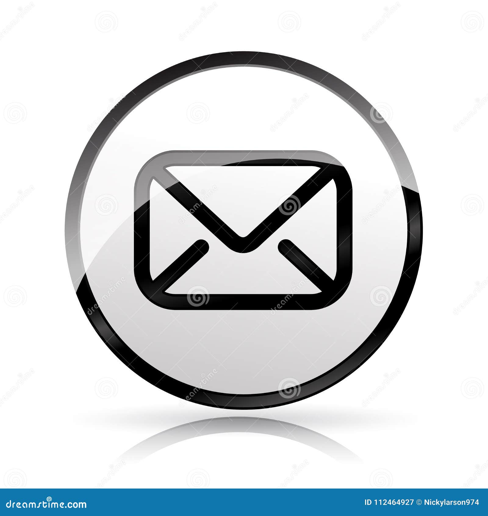Envelope Icon on White Background Stock Vector - Illustration of mail ...