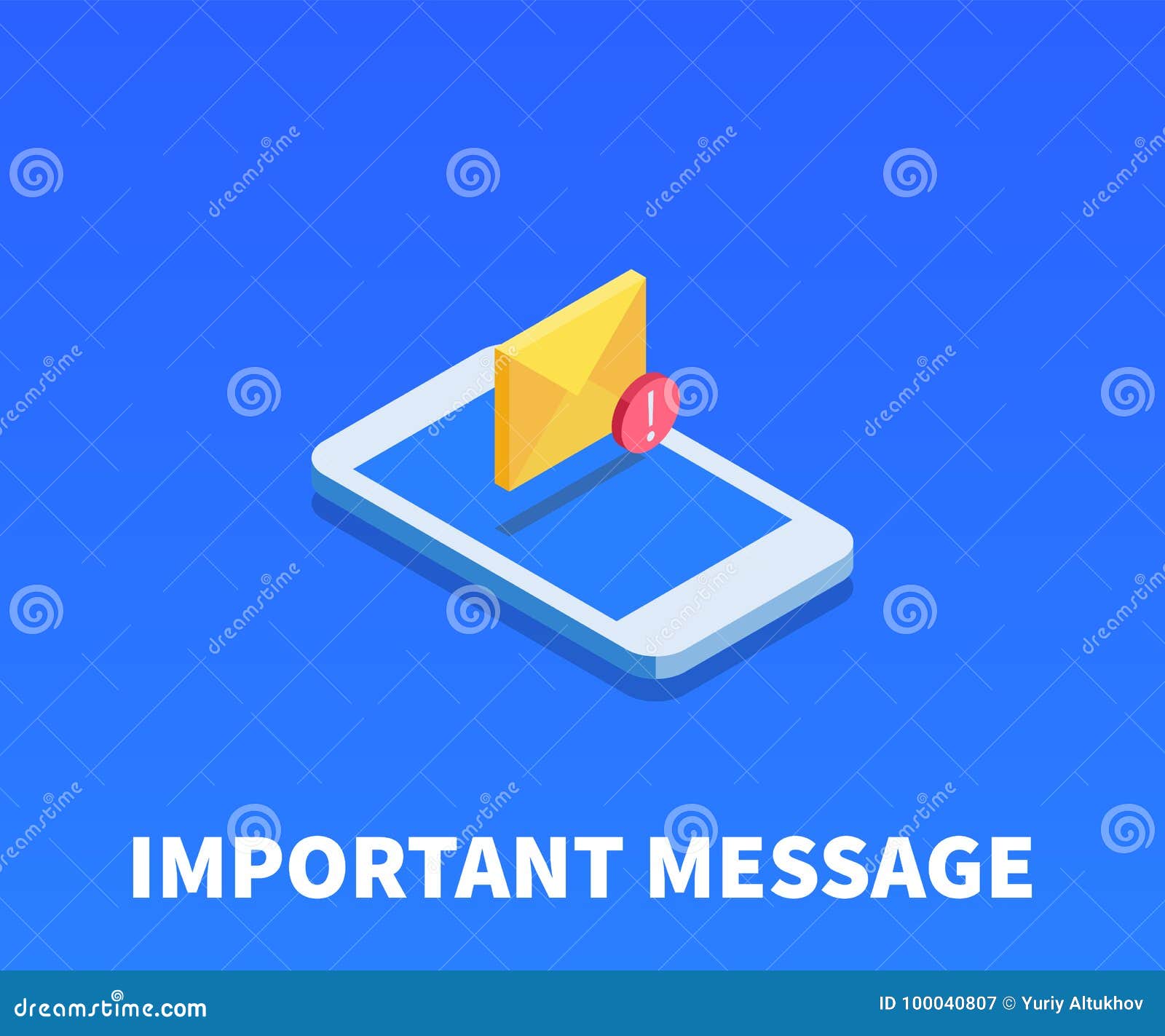 Envelope, Important Message Icon, Vector Symbol. Stock Vector ...