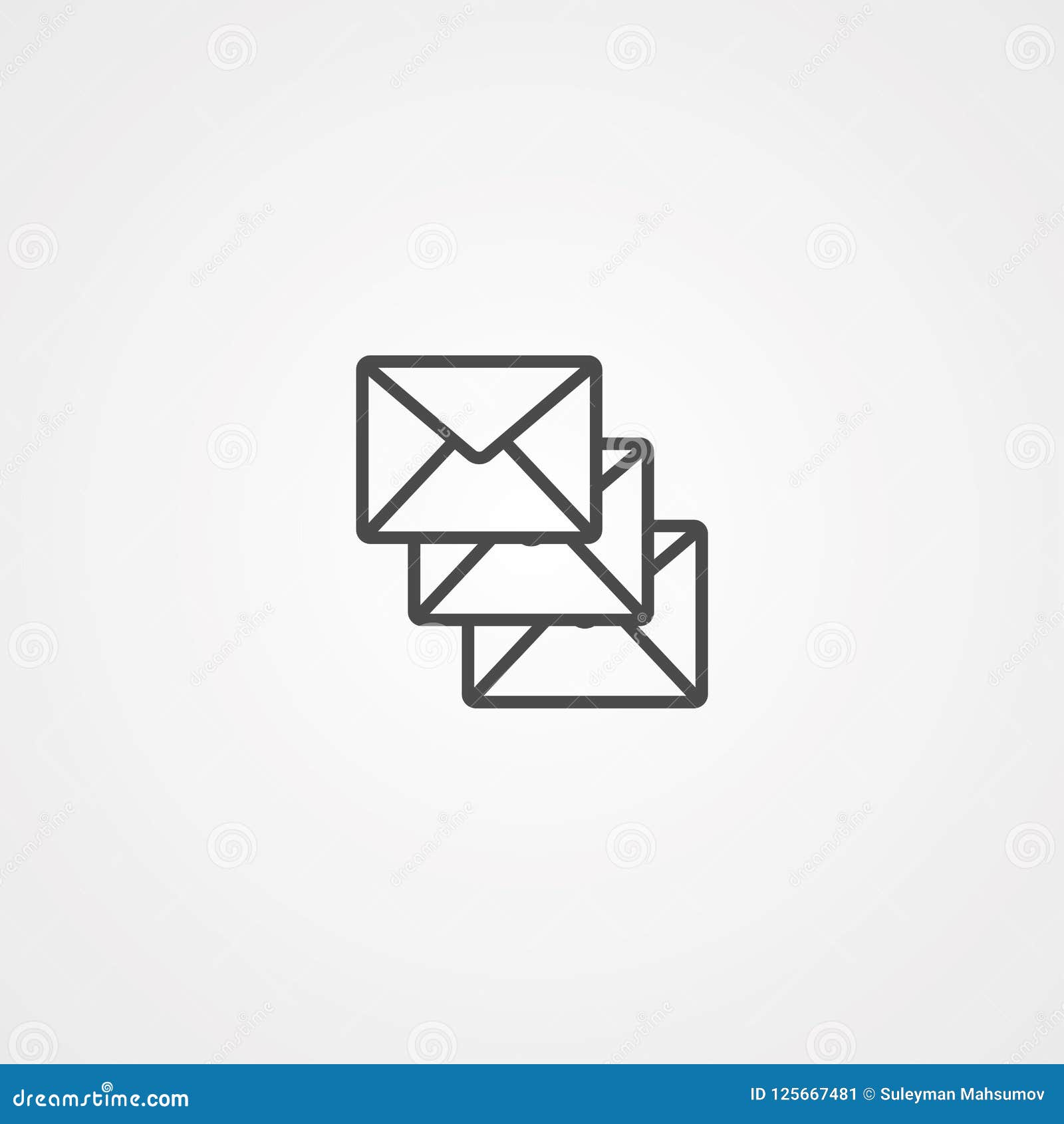 Mail Vector Icon Sign Symbol Stock Vector - Illustration of buttons ...