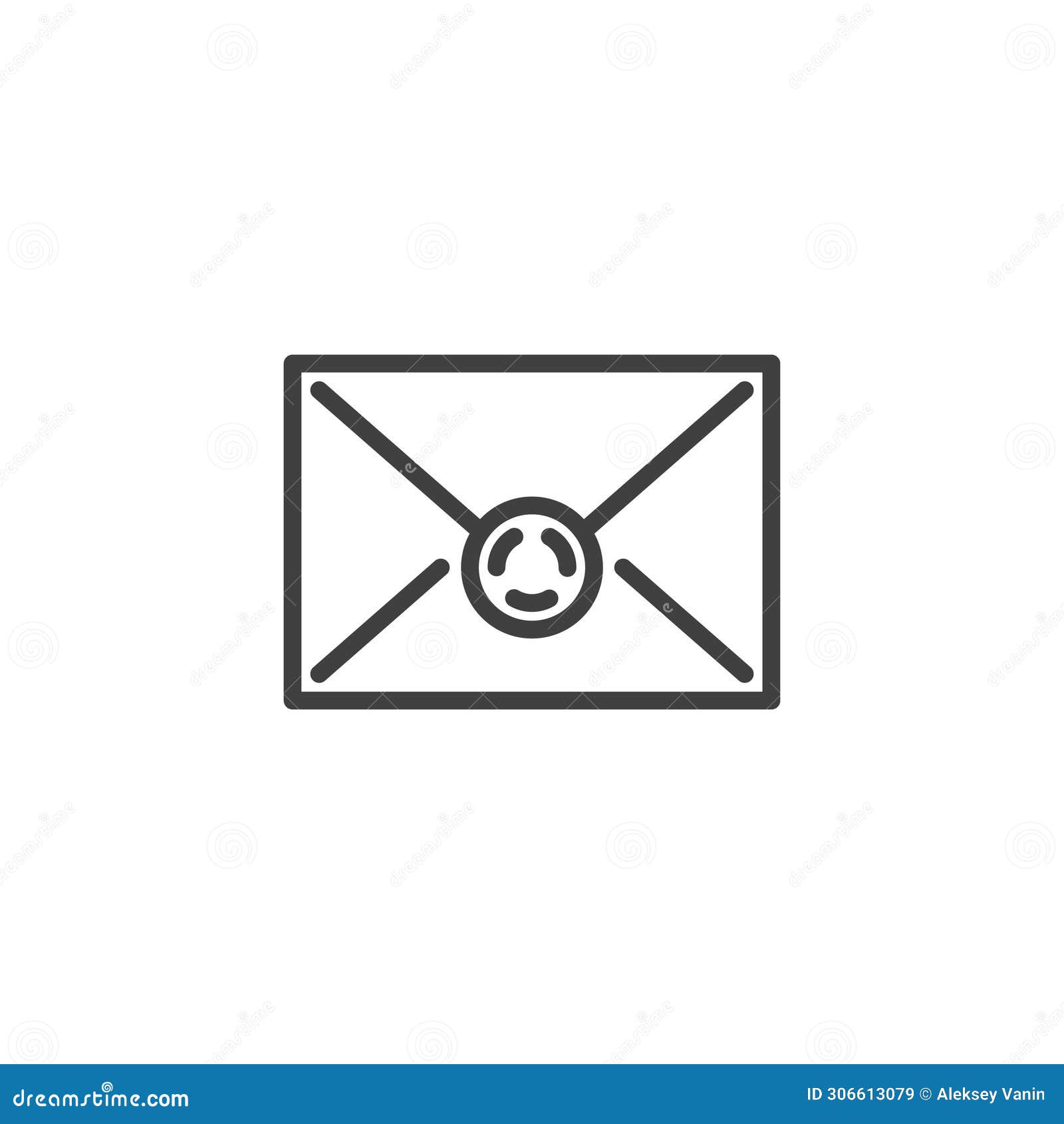 Envelope letter line icon stock vector. Illustration of email - 306613079