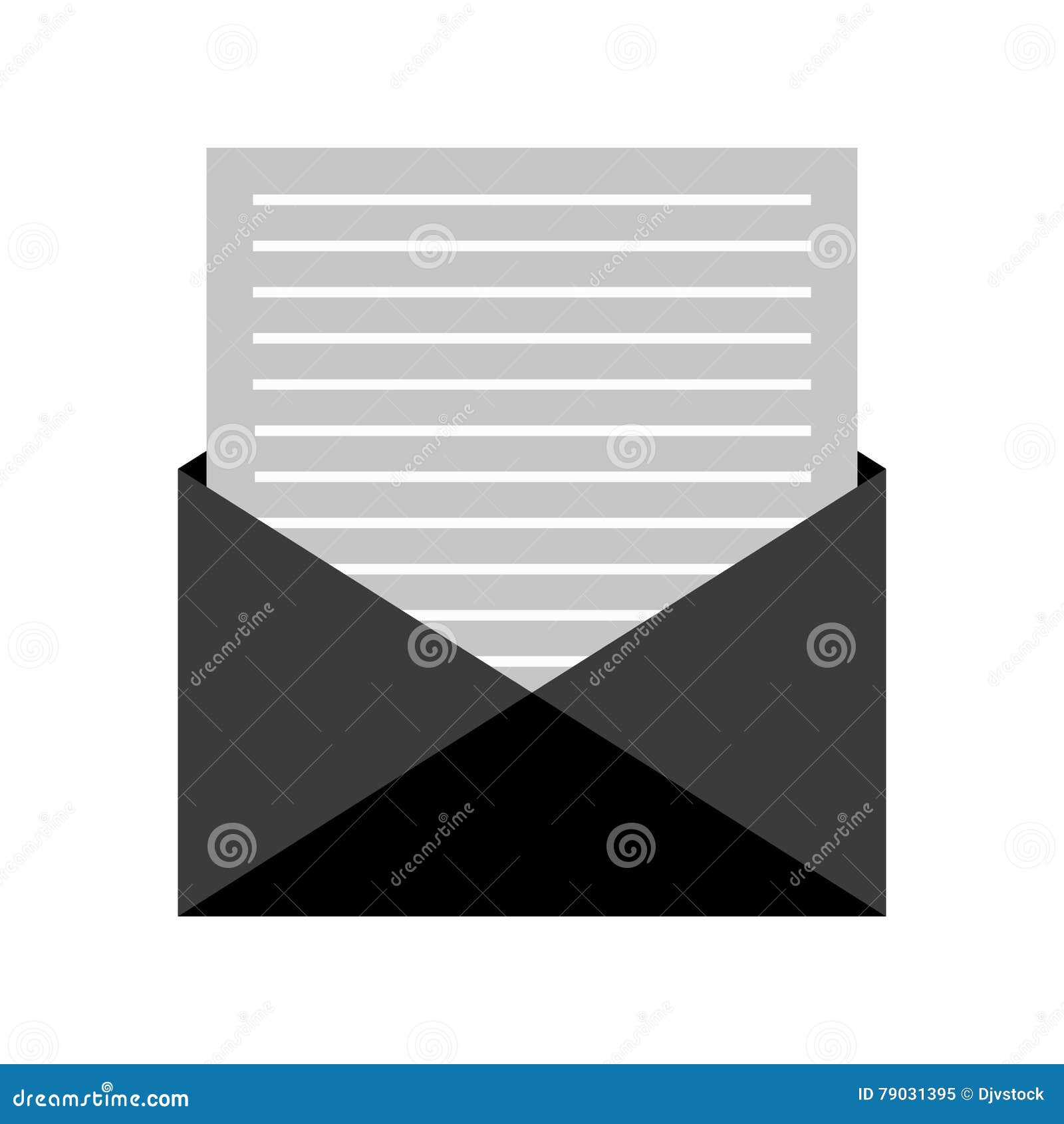 Envelope Letter Paper Isolated Icon Stock Vector - Illustration of ...