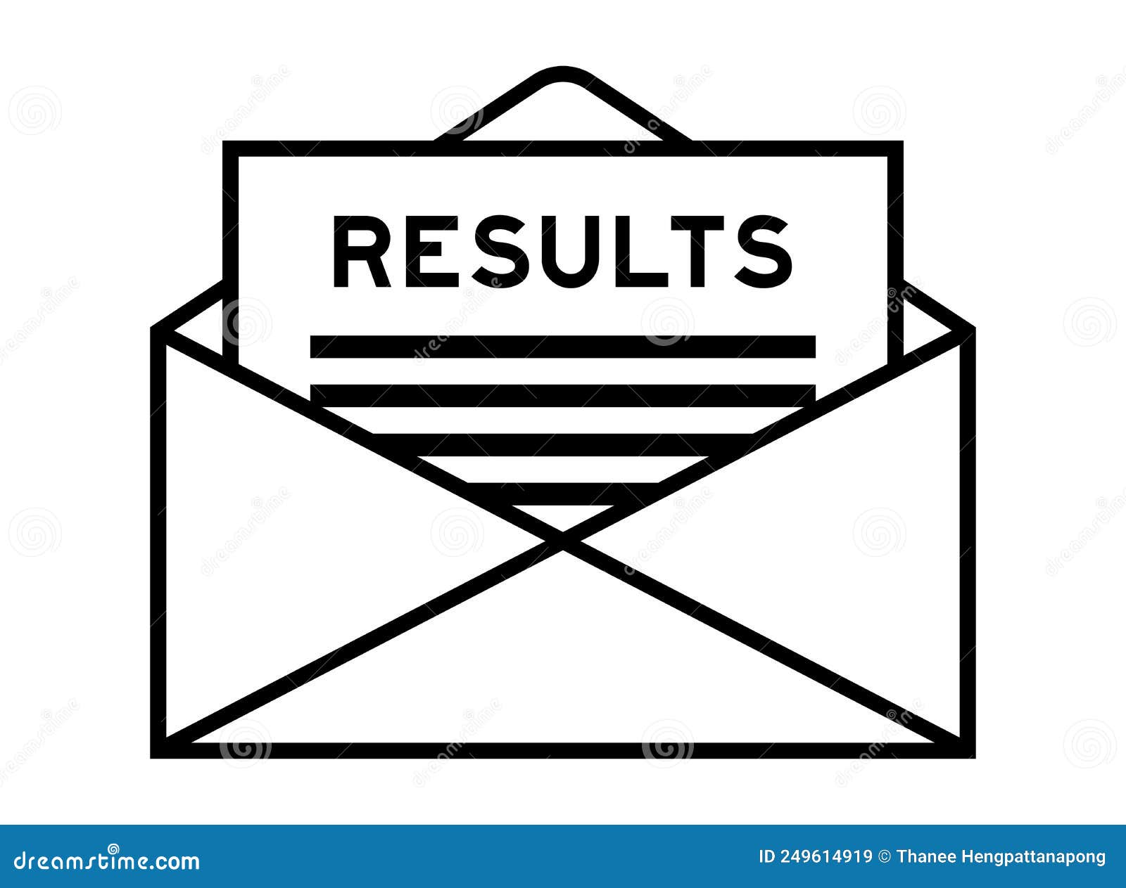 Envelope and Letter Sign with Word Results As Headline Stock Vector ...